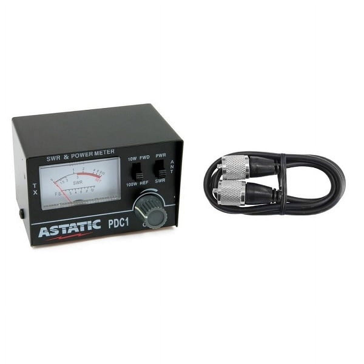 ASTATIC PDC1 27MHz Frequency SWR / RF Test Meter with 3' Foot Ohm Coax ...