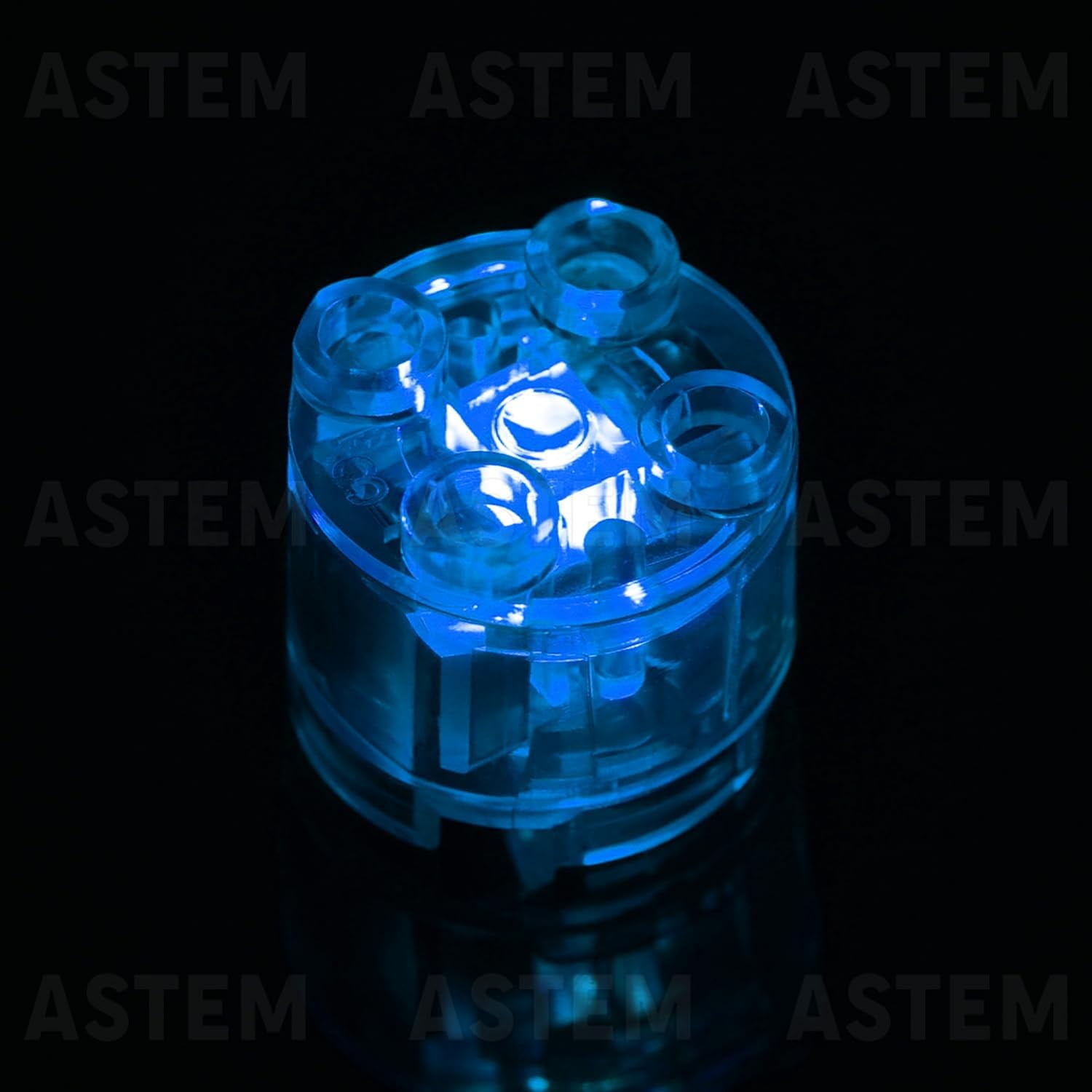 ASTEM Blue Light-Up-Bricks Accessories Kits, 2x2 Classic Transparent ...