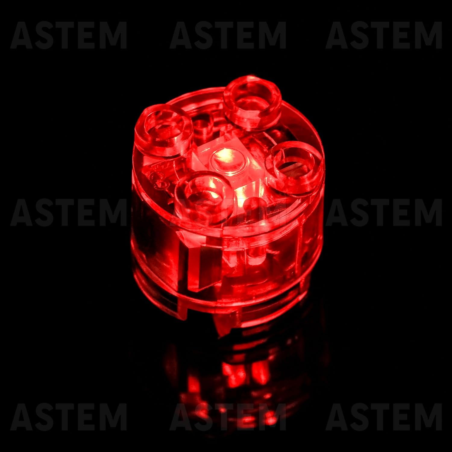 ASTEM Red Light-Up-Bricks Accessories Kits, 2x2 Classic Transparent LED ...