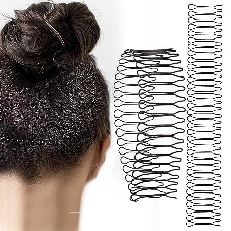 ASTIKAYA U Shape Hair Finishing Fixer Comb Invisible Hair Holder Metal ...
