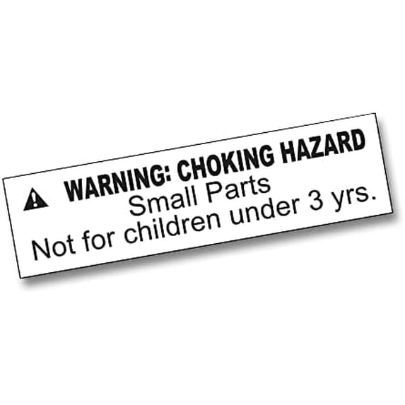 ASTM Compliant 1,000 Warning Labels Small Parts Choking Hazard Stickers ...