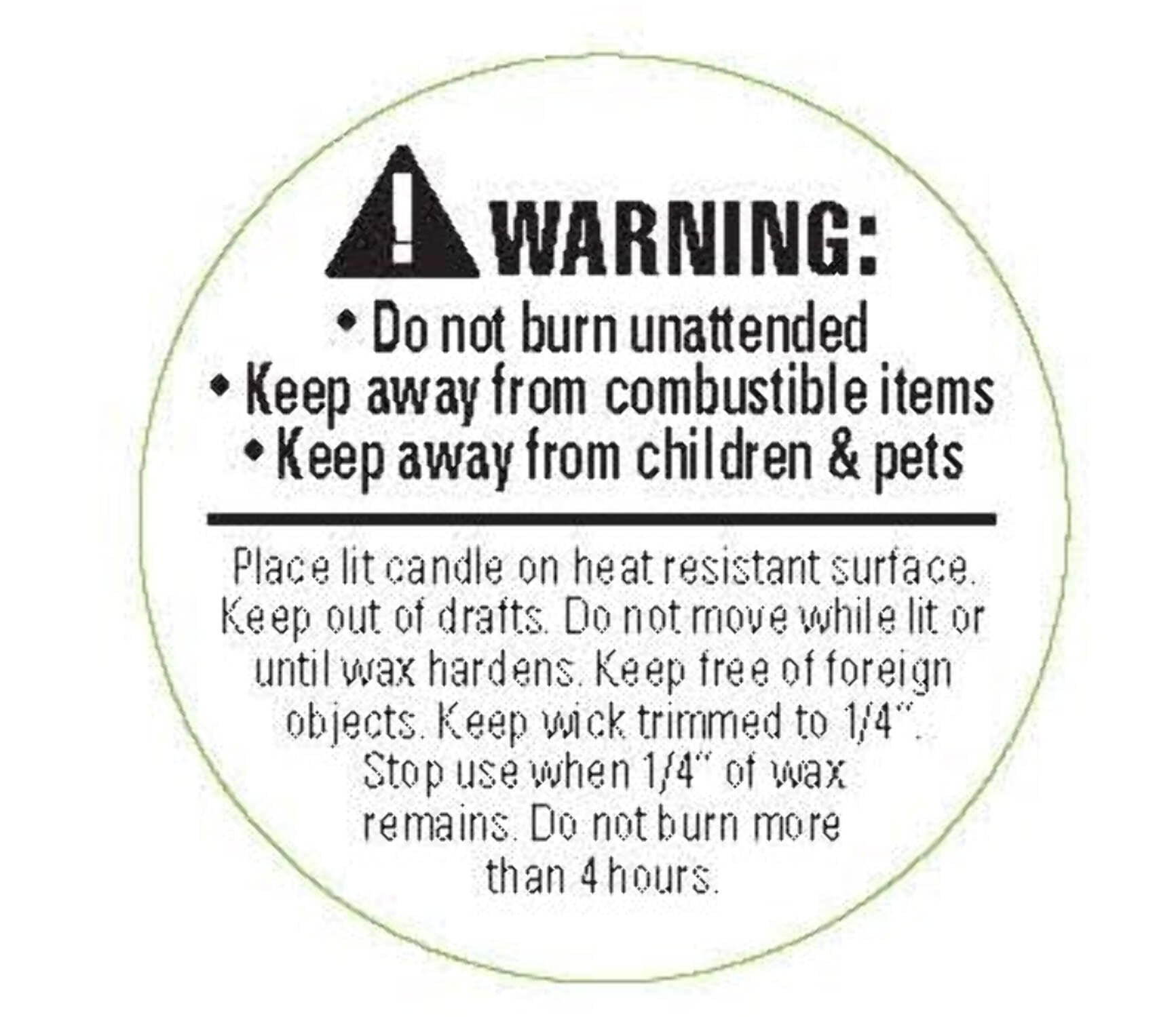 ASTM-Compliant Candle Caution Labels, Pack of 100 - Walmart.com