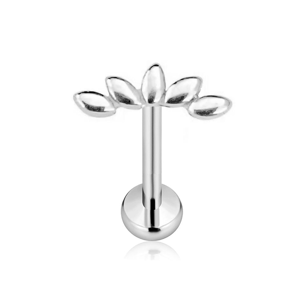 ASTM F136 G23 Titanium Flower Moon Butterfly Threadless Piercing ...