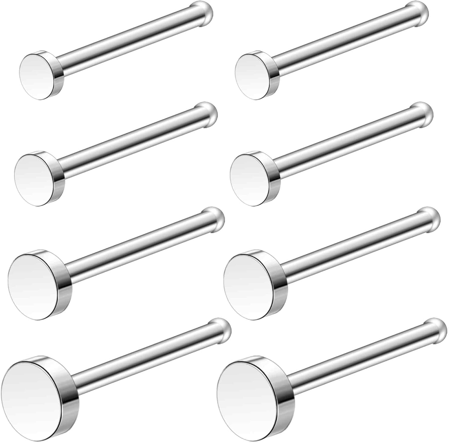 ASTM F136 Titanium Nose Rings 18G 20G 22G Nose Studs Ring Screw L ...