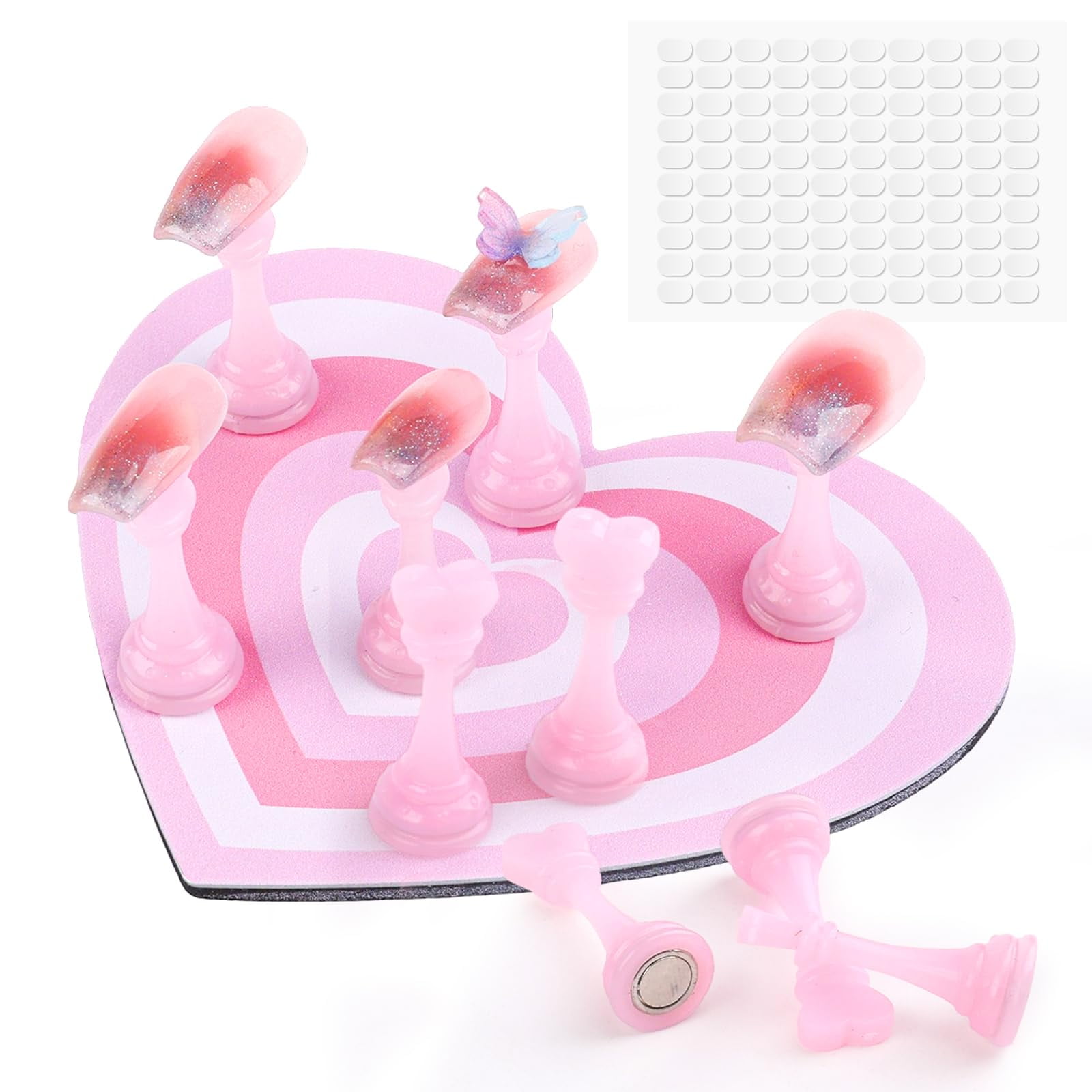 ASTONFOG Nail Stand for TMA2 Press Ons,Heart Nail Holder for Painting ...