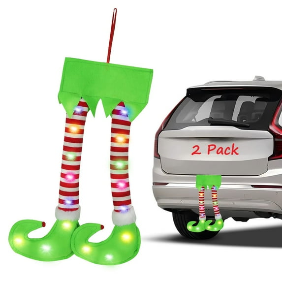 ASTRAEA 2Pack Christmas Elf Legs with Led Lights, Glowing Stuffed ...