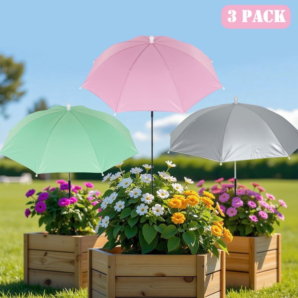 ASTRAEA 3 PCS Plant Umbrellas for Outdoor Plants, Adjustable Plant ...