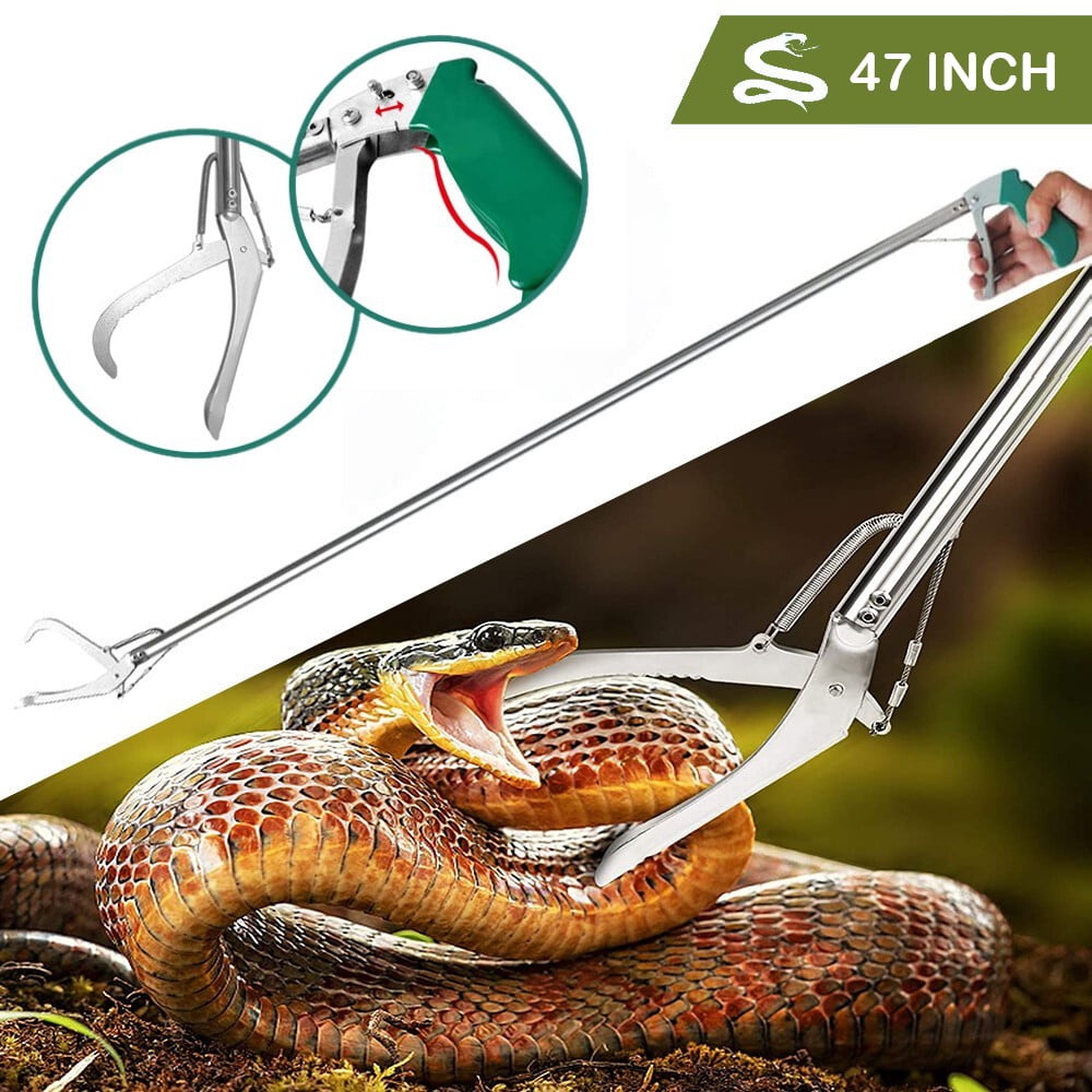 ASTRAEA 47" Snake Tongs, Professional Stainless Steel Reptile Snake ...