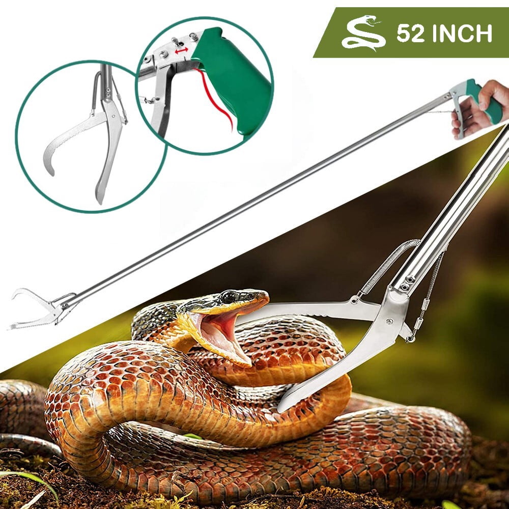 ASTRAEA 52" Snake Tongs, Professional Stainless Steel Reptile Snake ...