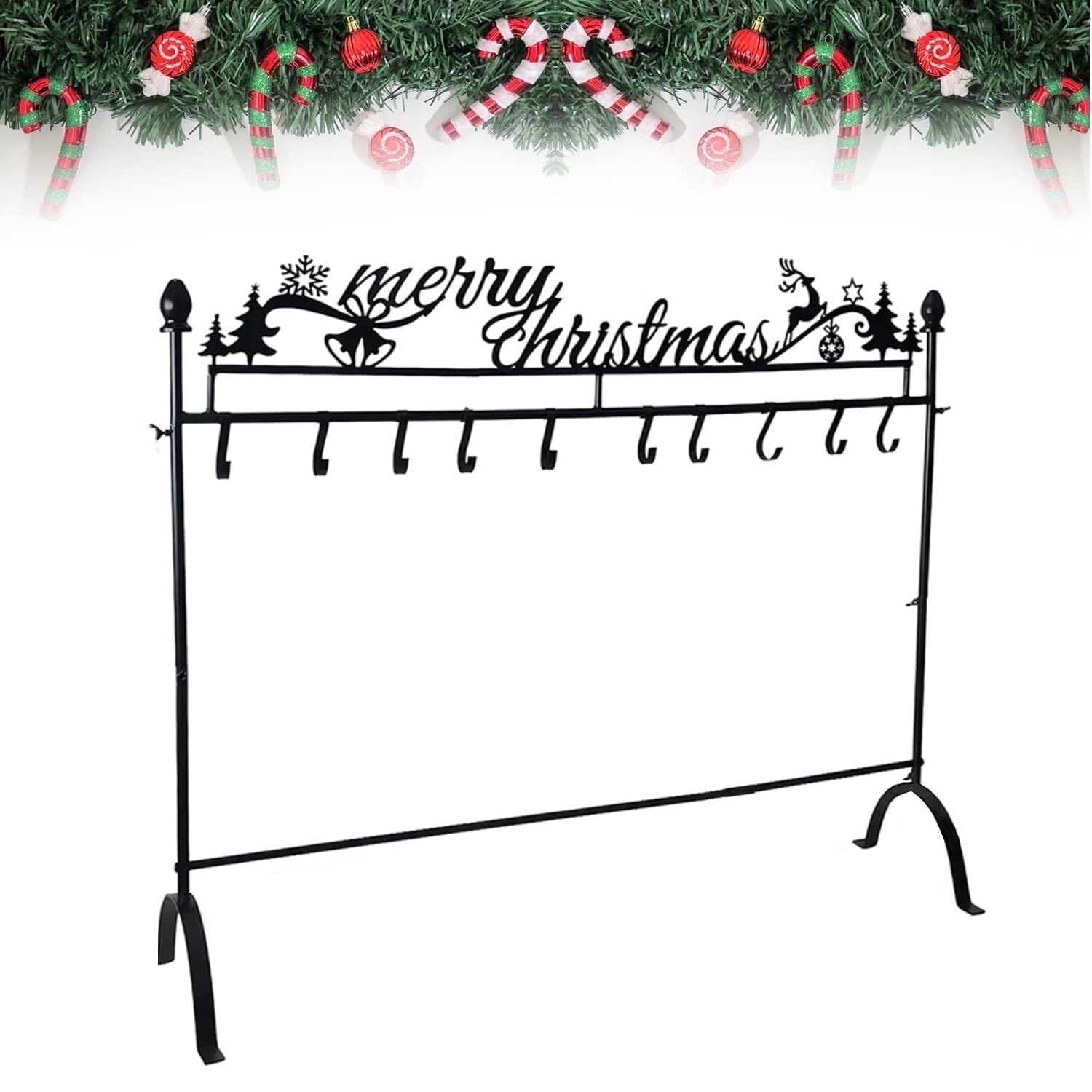 ASTRAEA Christmas Stocking Holder Stand, Heavy Duty Iron Metal ...