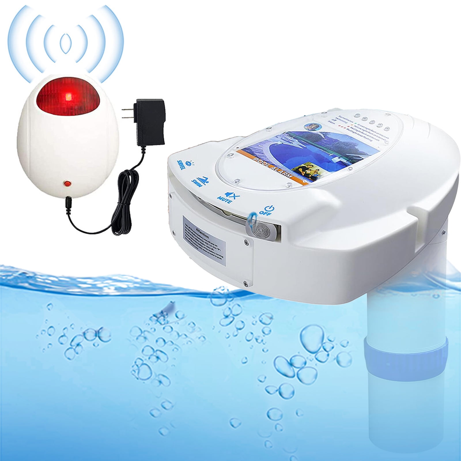ASTRAEA Pool Alarm with Remote Receiver, Battery Powered Poolside ...