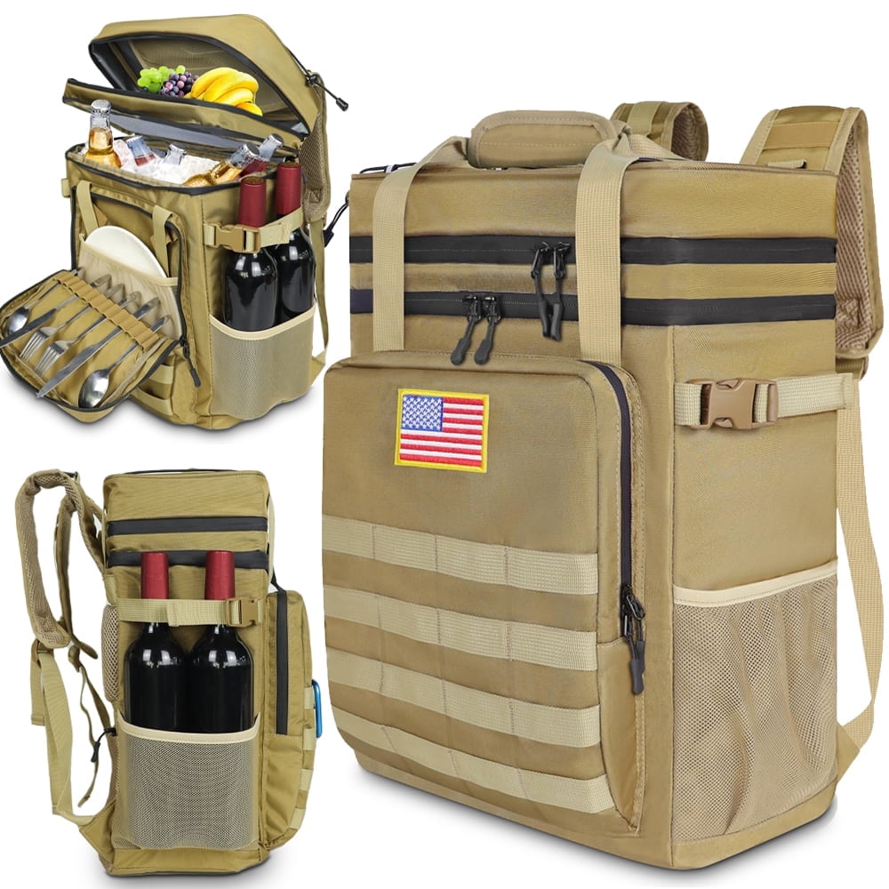 ASTRAEA Tactical Backpack Cooler, 40 Cans Soft Leakproof Cooler ...
