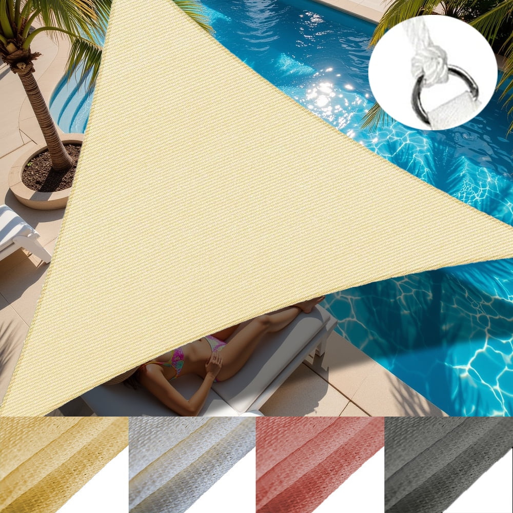 ASTRAEA Waterproof Sun Shade Sail 12' x 12' x 12', Triangle Canopy Sail ...