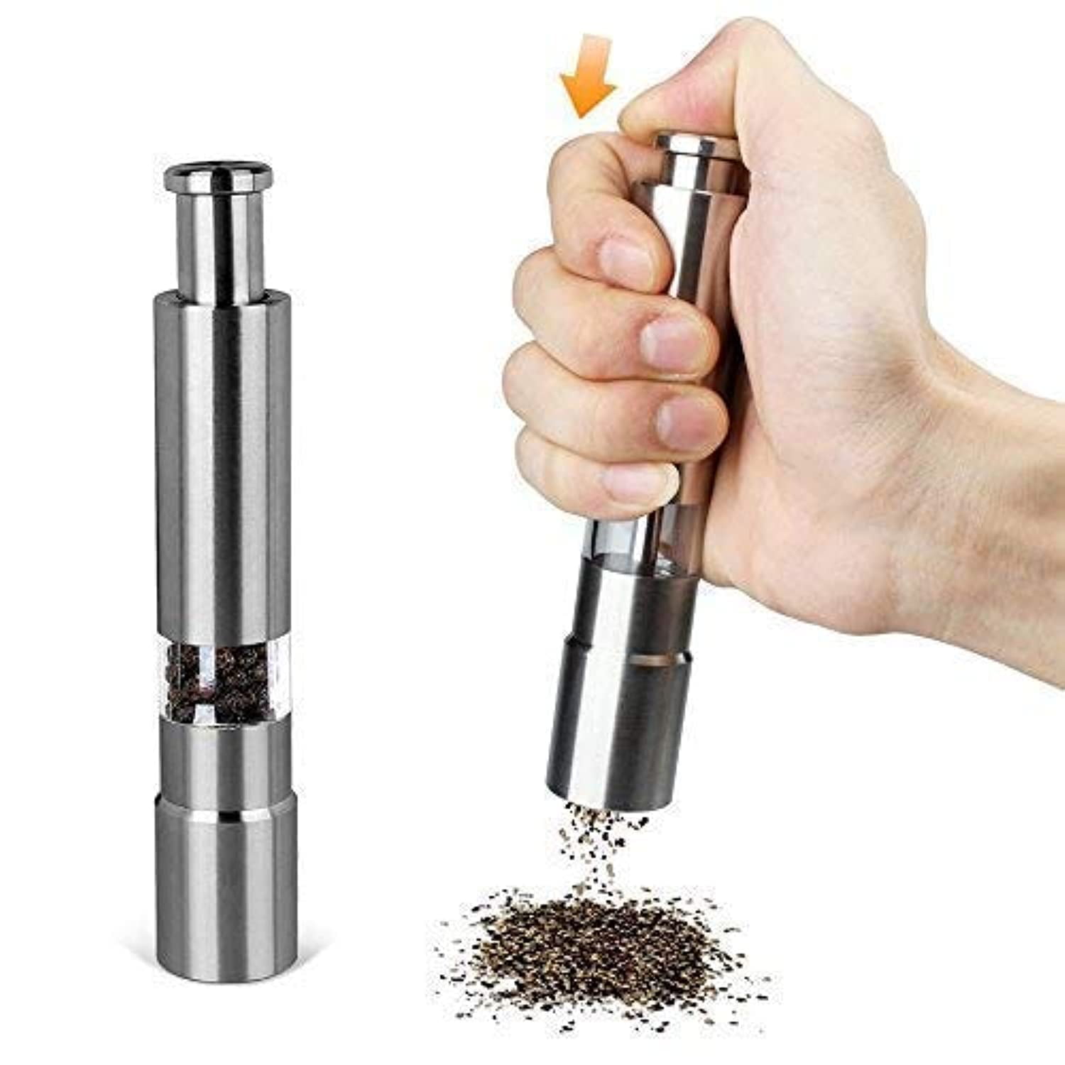 ASTRECA Mini Pepper Grinder Crusher Mill Stainless Steel Hand Thumb ...