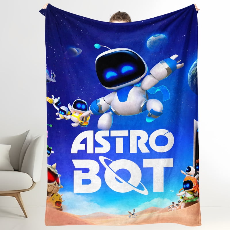 ASTRO BOT Games Cartoon Game Soft Flannel Throws Blankets Lightweight ...