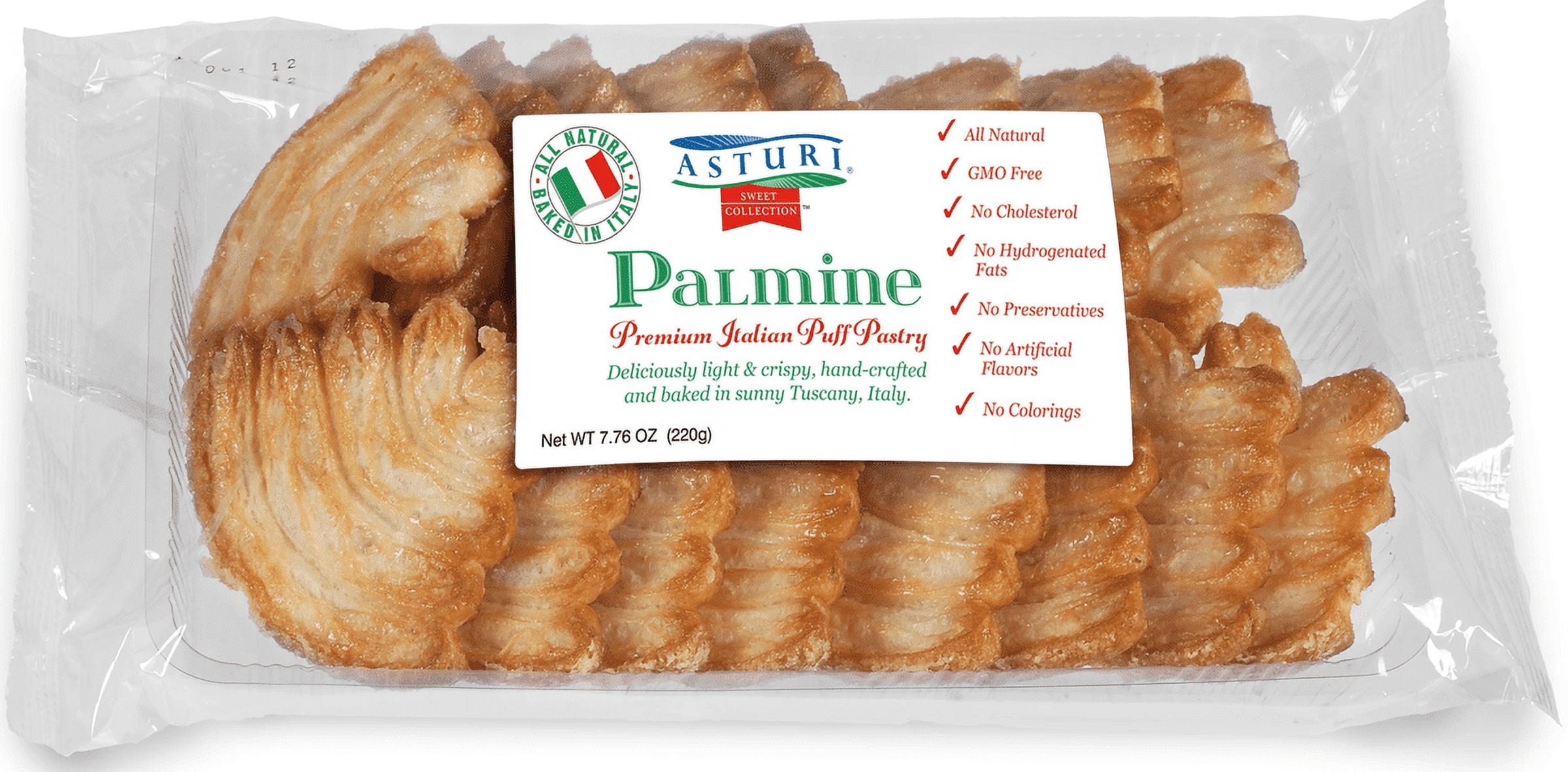 ASTURI - PALMINE PREMIUM ITALIAN PUFF PASTRY 7.76oz - PACK OF 6 ...
