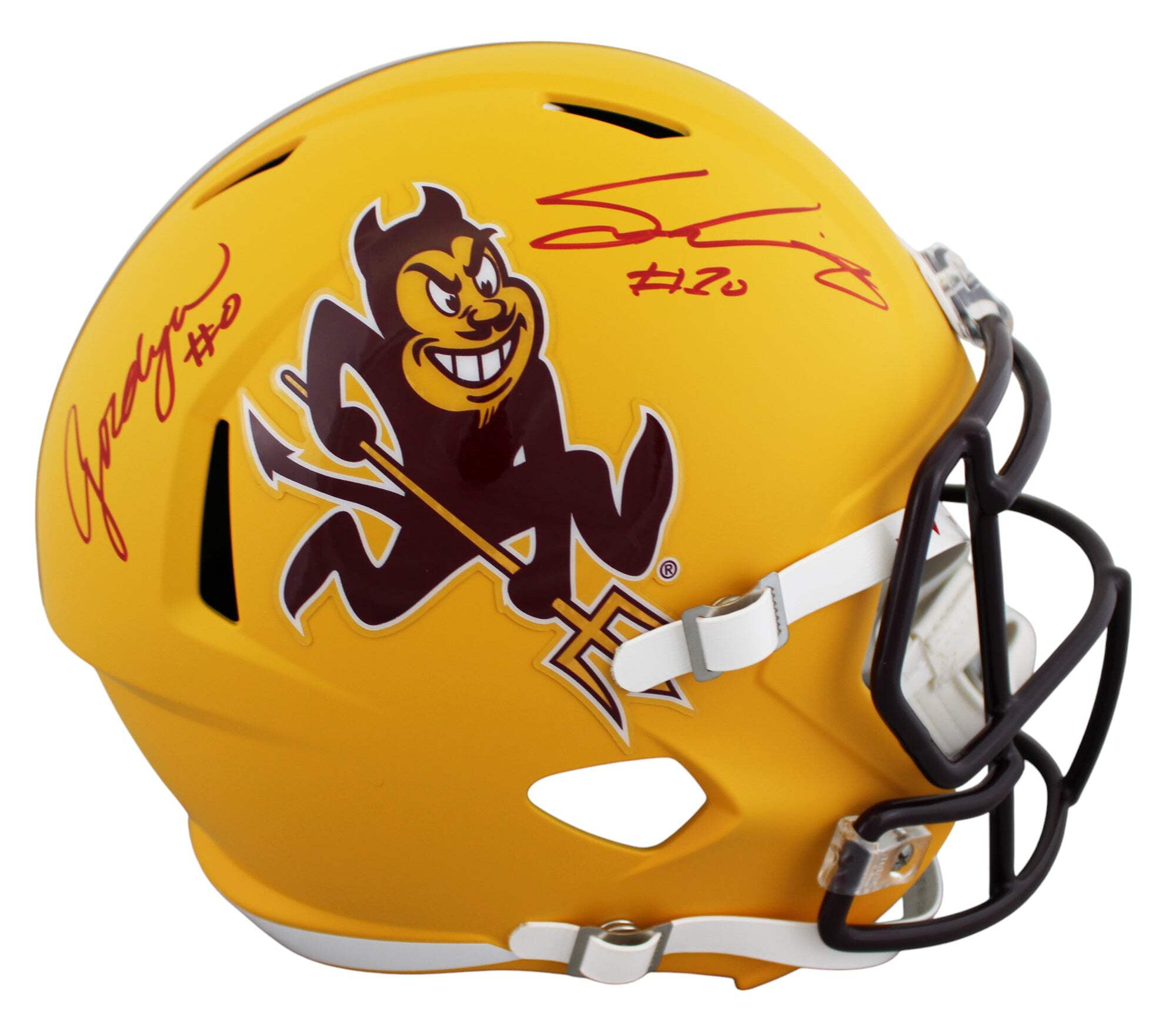ASU Sam Leavitt Jordyn Tyson Signed Sparky Full Size Speed Rep Helmet ...