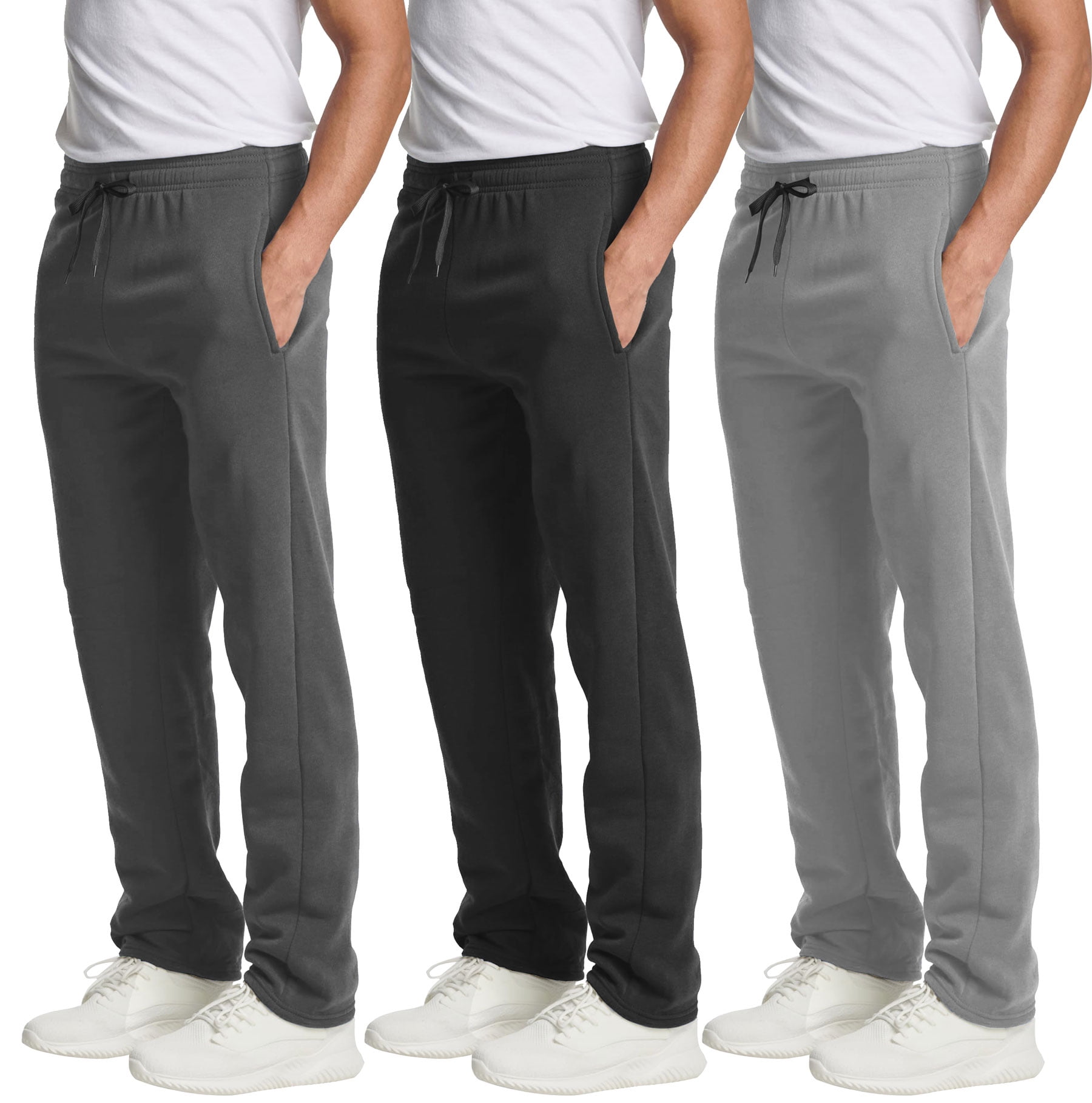 Customer reviews for ASUDESIRE 3 Pack Men's Sweatpants Open Bottom ...