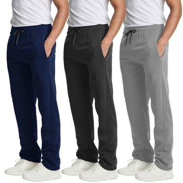 CFLVAEK Sweatpants for Men Open Bottom Straight Leg Sweatpant with Pockets Casual Drawstring ...