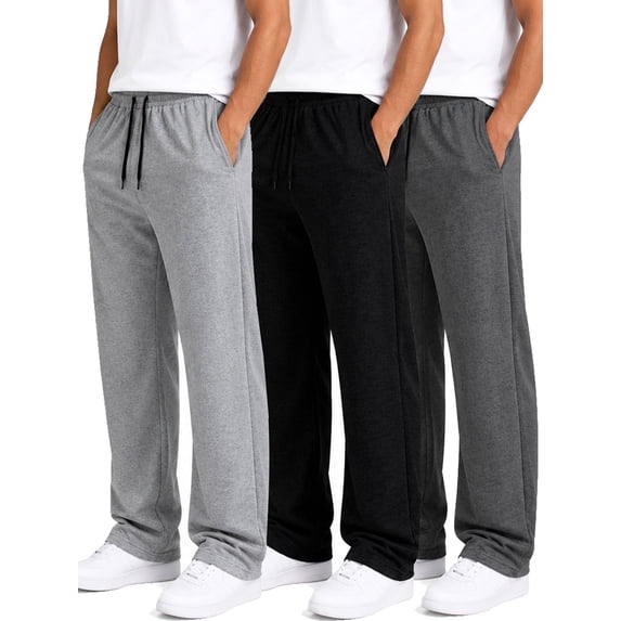 ASUDESIRE 3 Pack Men's Sweatpants Straight Active Athletic Pants ...
