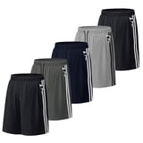 ASUDESIRE 5 Pack Athletic Shorts for Men with Pockets and Elastic ...