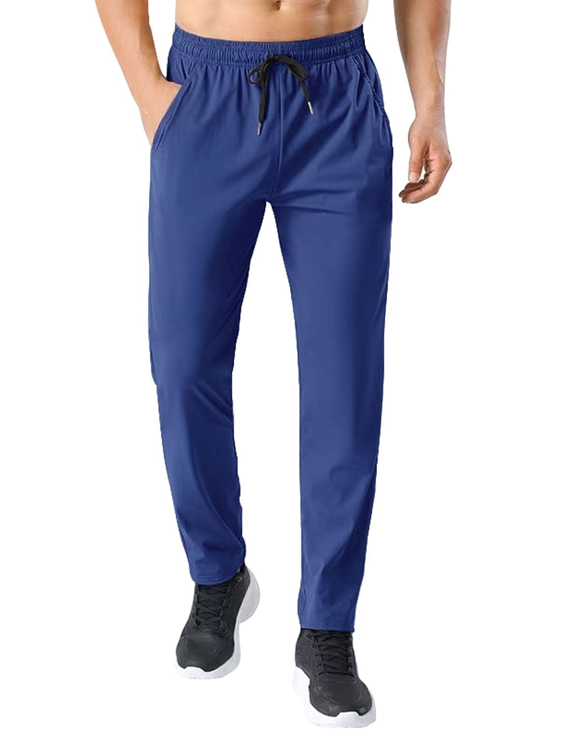 ASUDESIRE Men's Sweatpants Quick Drying Open Bottom Active Athletic ...