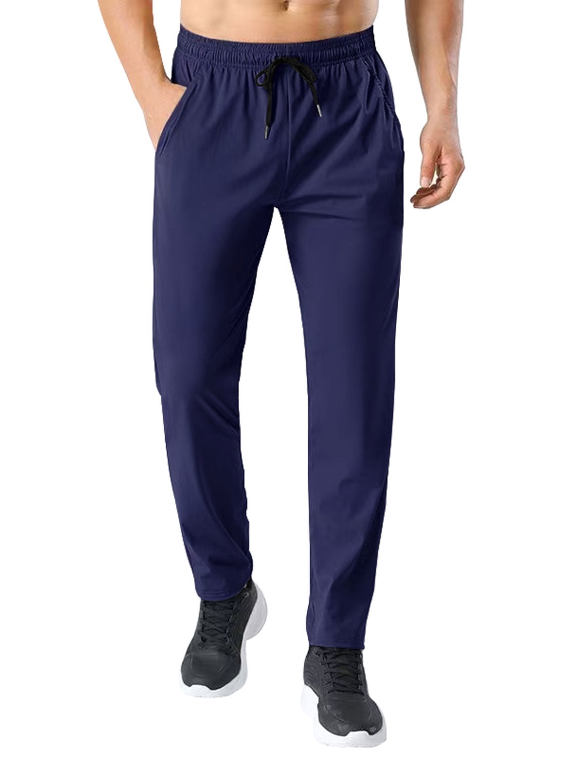 ASUDESIRE Men's Sweatpants Quick Drying Open Bottom Active Athletic ...