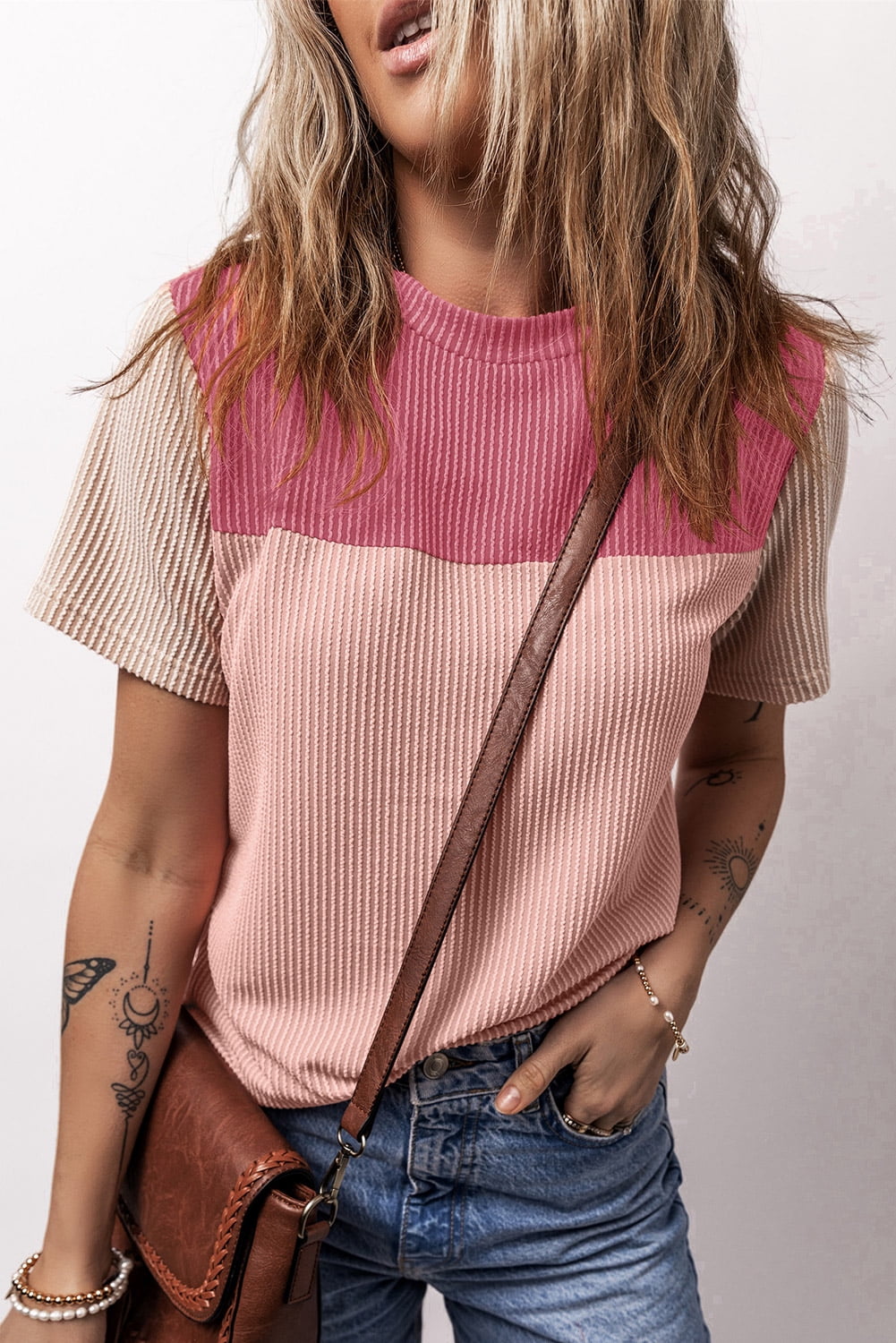 ASUOAgio Flirty Pink Tee: Soft Ribbed, Sleek Fit, Sizes 0-3X - Walmart.com