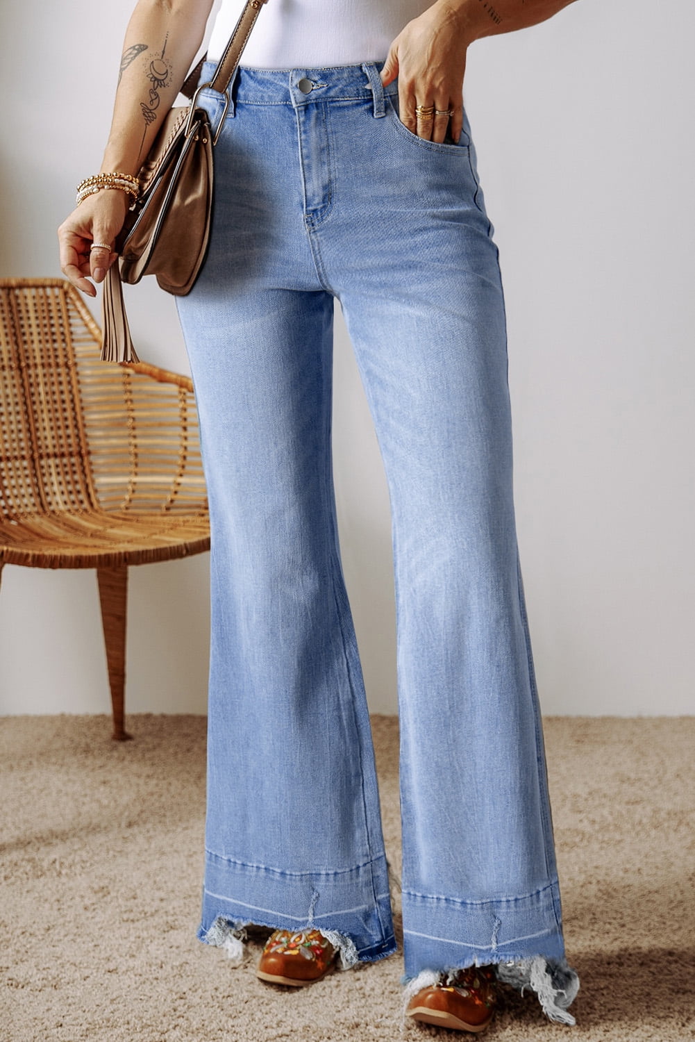 ASUOAgio Upgrade Your Style: Ashleigh Blue Flared Jeans - High Waist ...