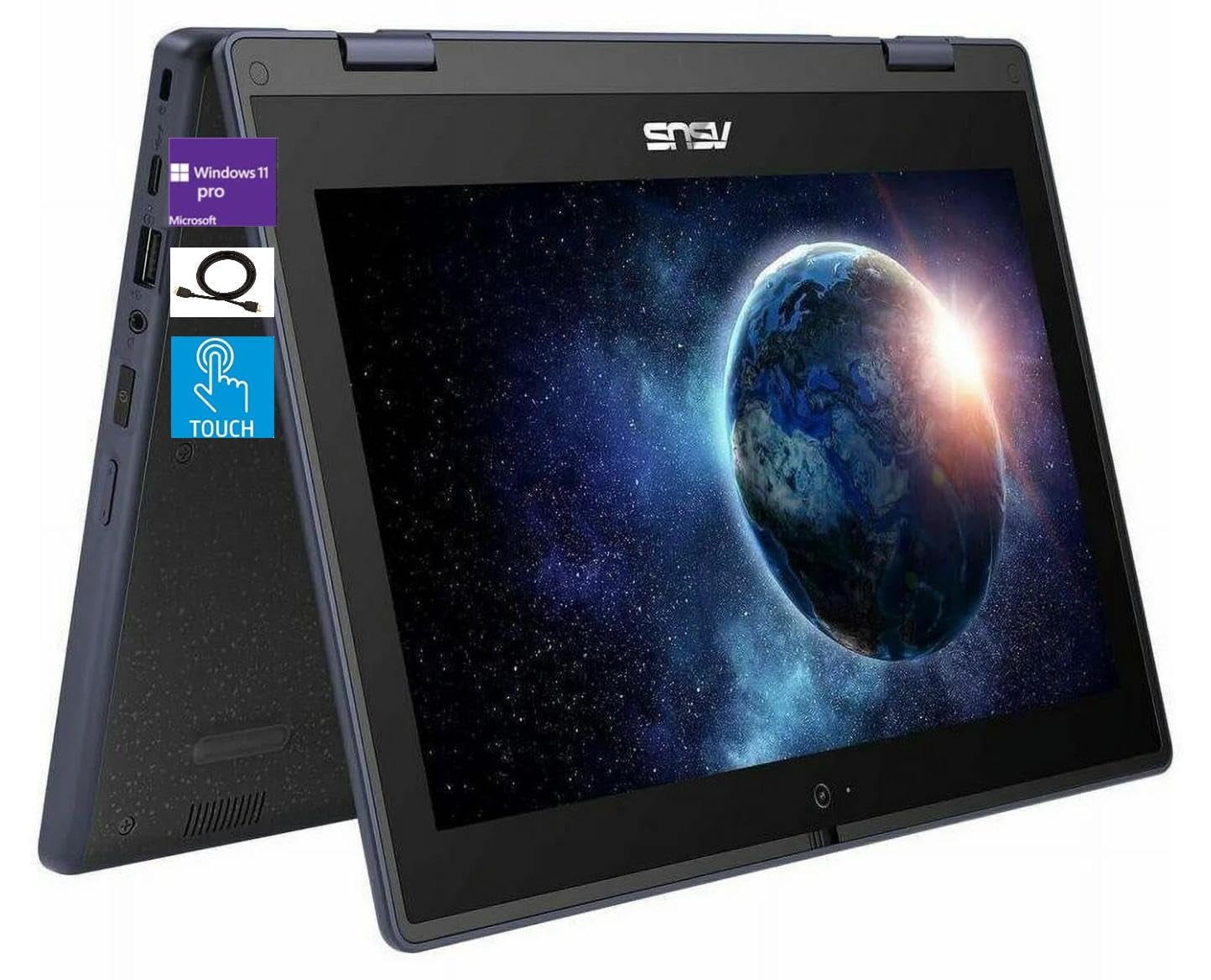 ASUS 11.6" HD Touchscreen 2 in 1 Notebook, Intel Celeron N100 Quad-core 800 MHz Processor, 4GB ...