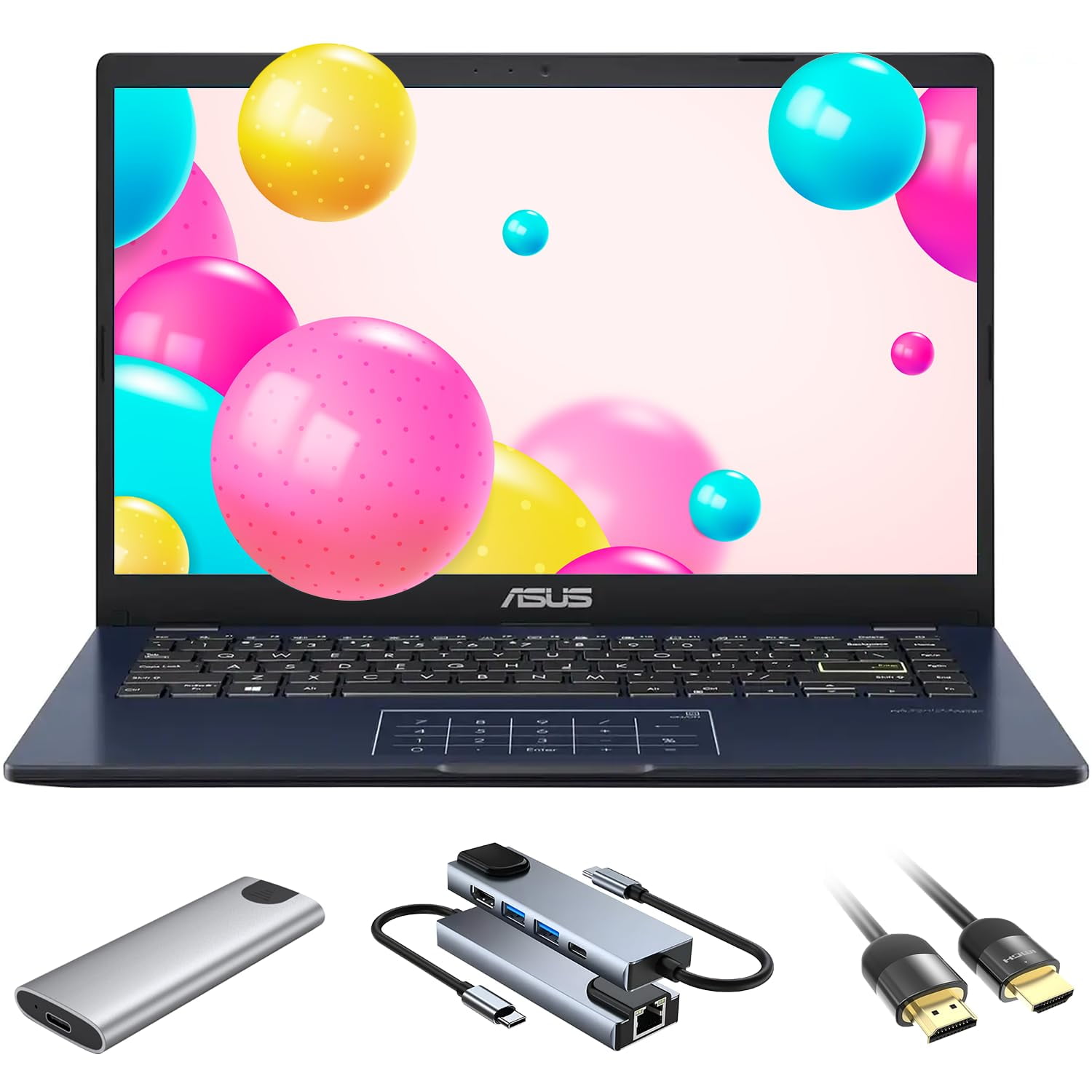 ASUS 14" FHD Linux Laptop, 4-Core Intel Pentium N6000, 4GB RAM, 64GB ...