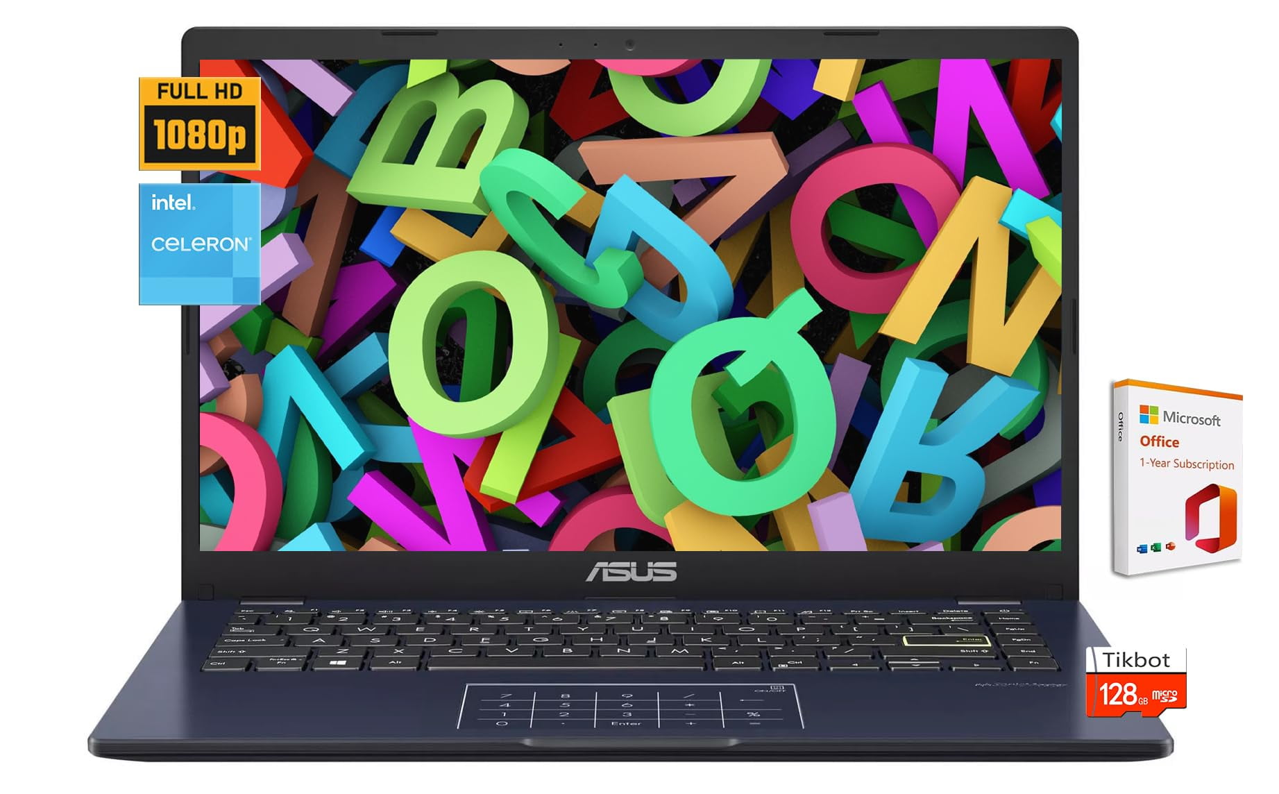 ASUS 2024 Business Laptop, 14" FHD Display, Intel Celeron N4500, 1-Year ...