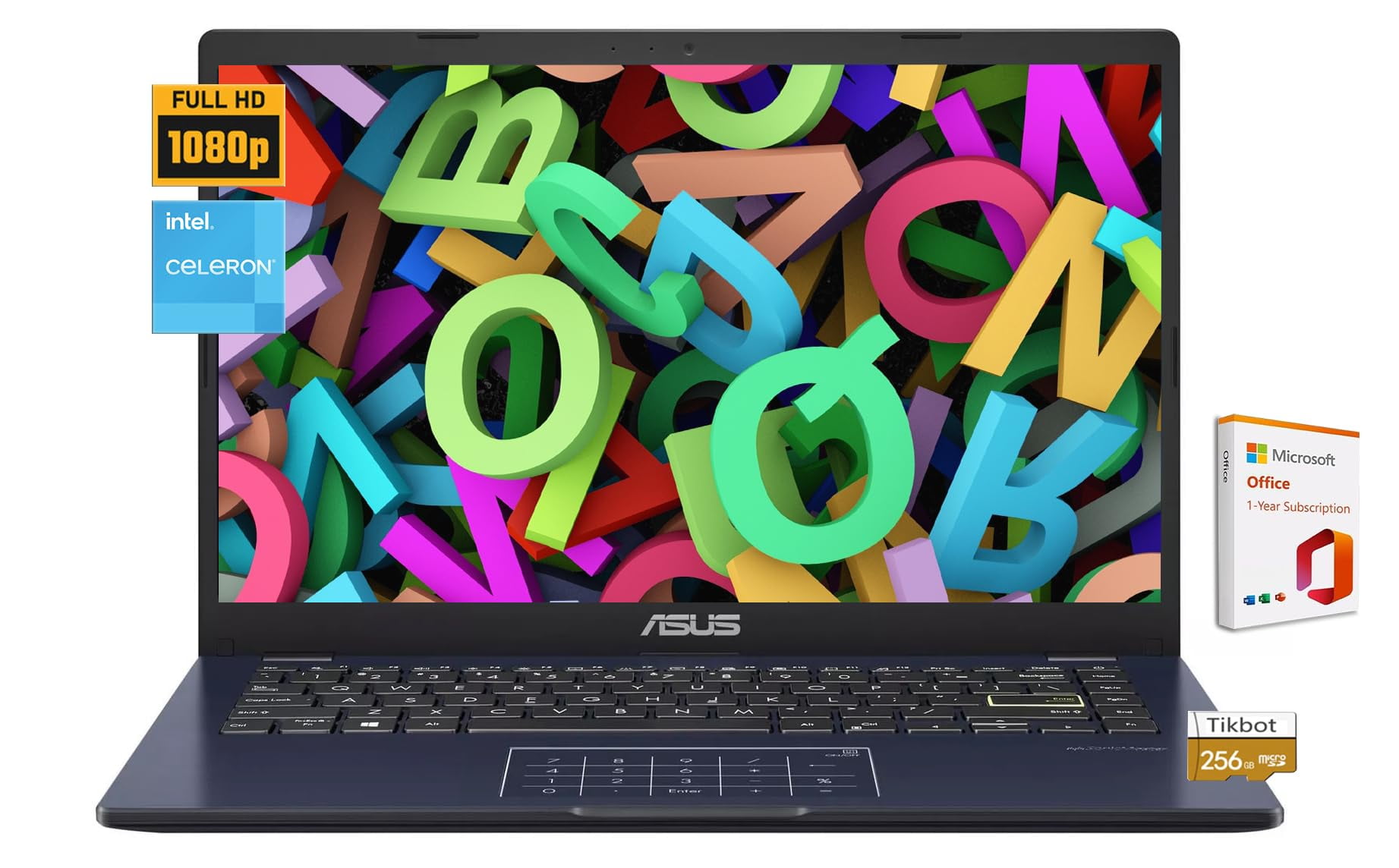 ASUS 2024 Business Laptop, 14" FHD Display, Intel Celeron N4500, 1-Year ...