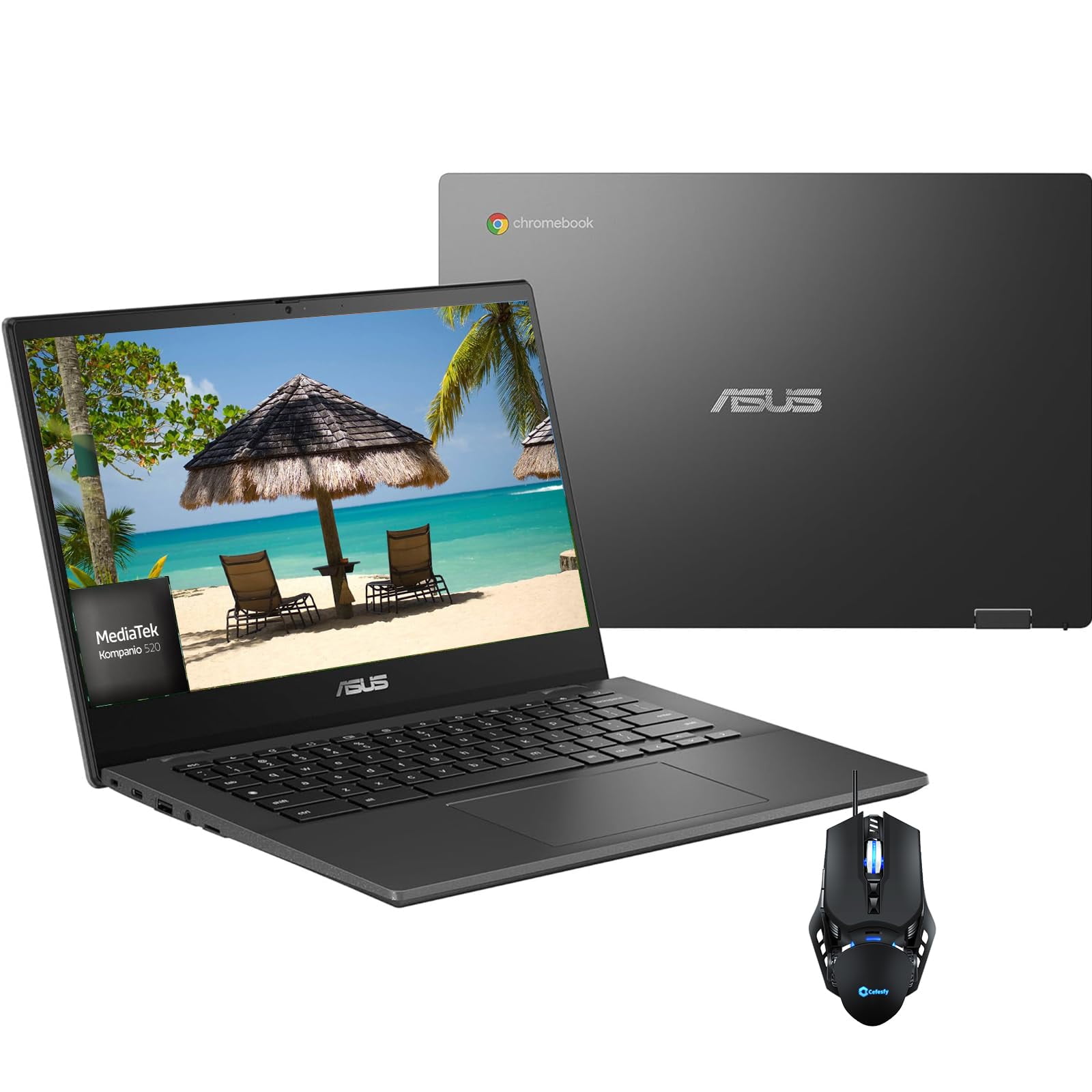 ASUS 2024 Newest Chromebook CM1402 Laptop, 14" FHD Display, MediaTek ...