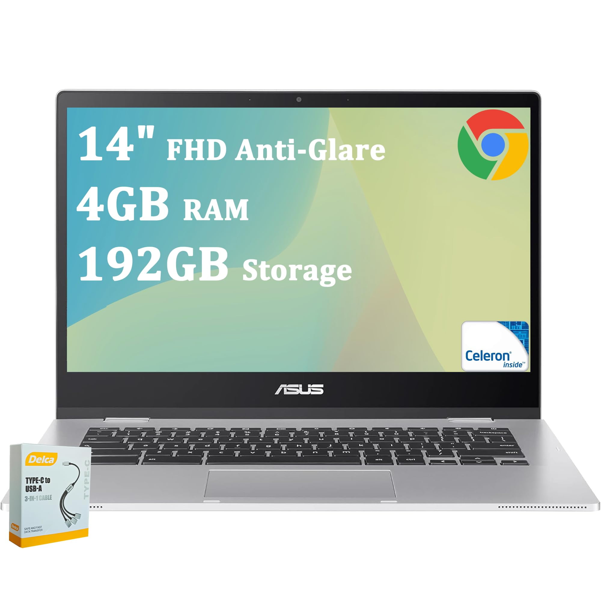 ASUS Chromebook CX1 Business & Students Laptop | 14" FHD Anti-Glare ...