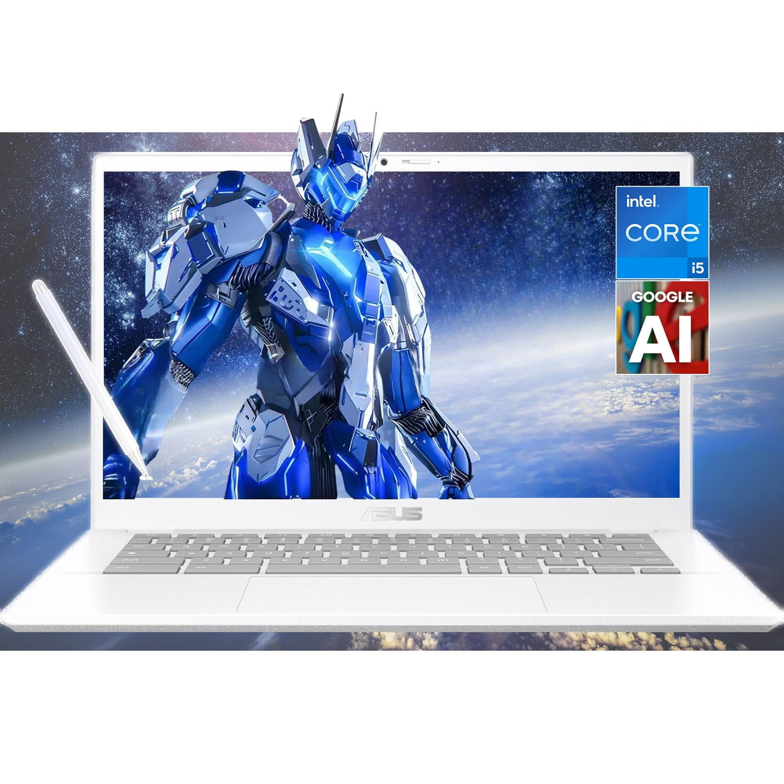 ASUS Chromebook Google AI Laptop Touchscreen Stylus Pen - 14inch FHD ...