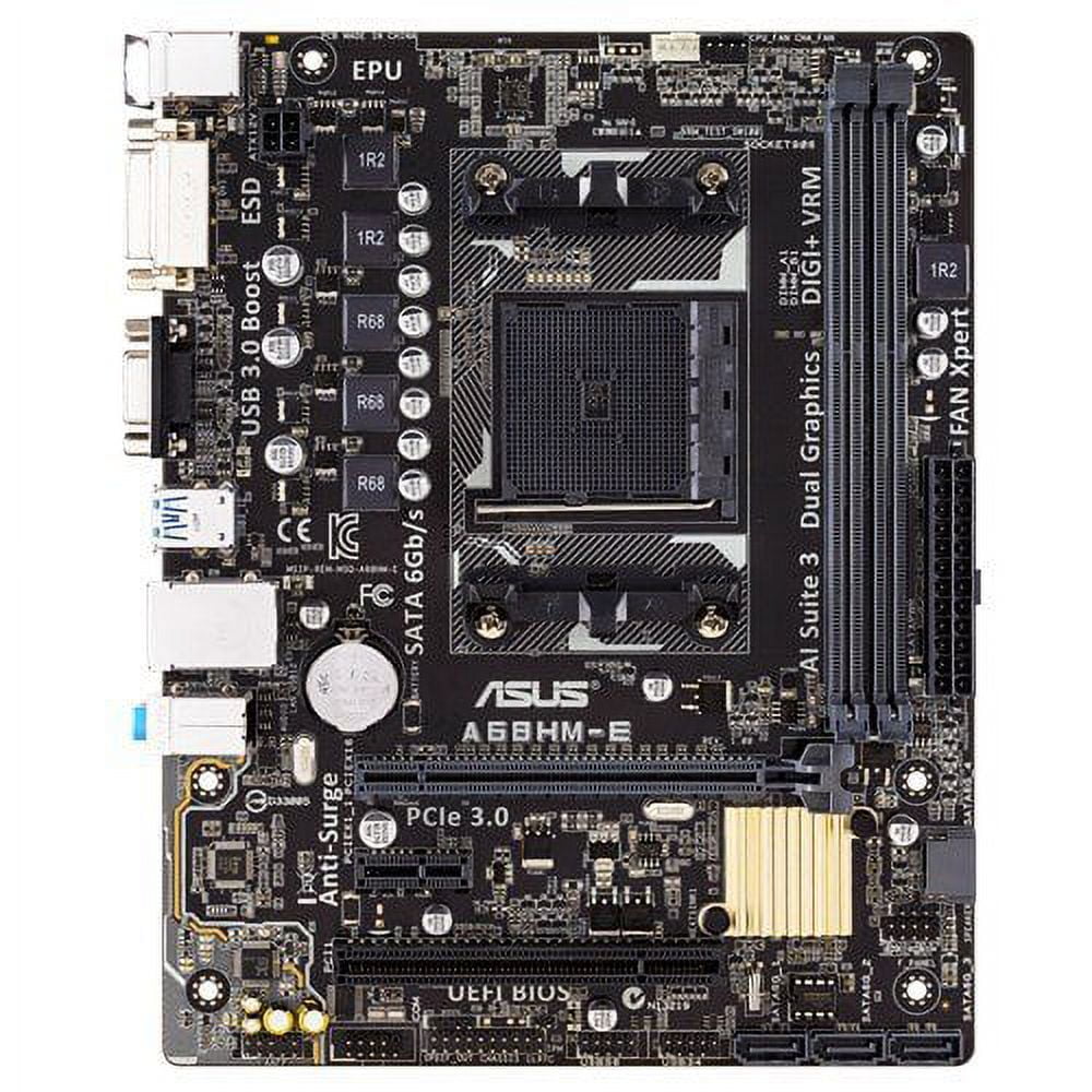 ASUS Micro ATX DDR3 2400 NA Motherboards A68HM-E - Walmart.com