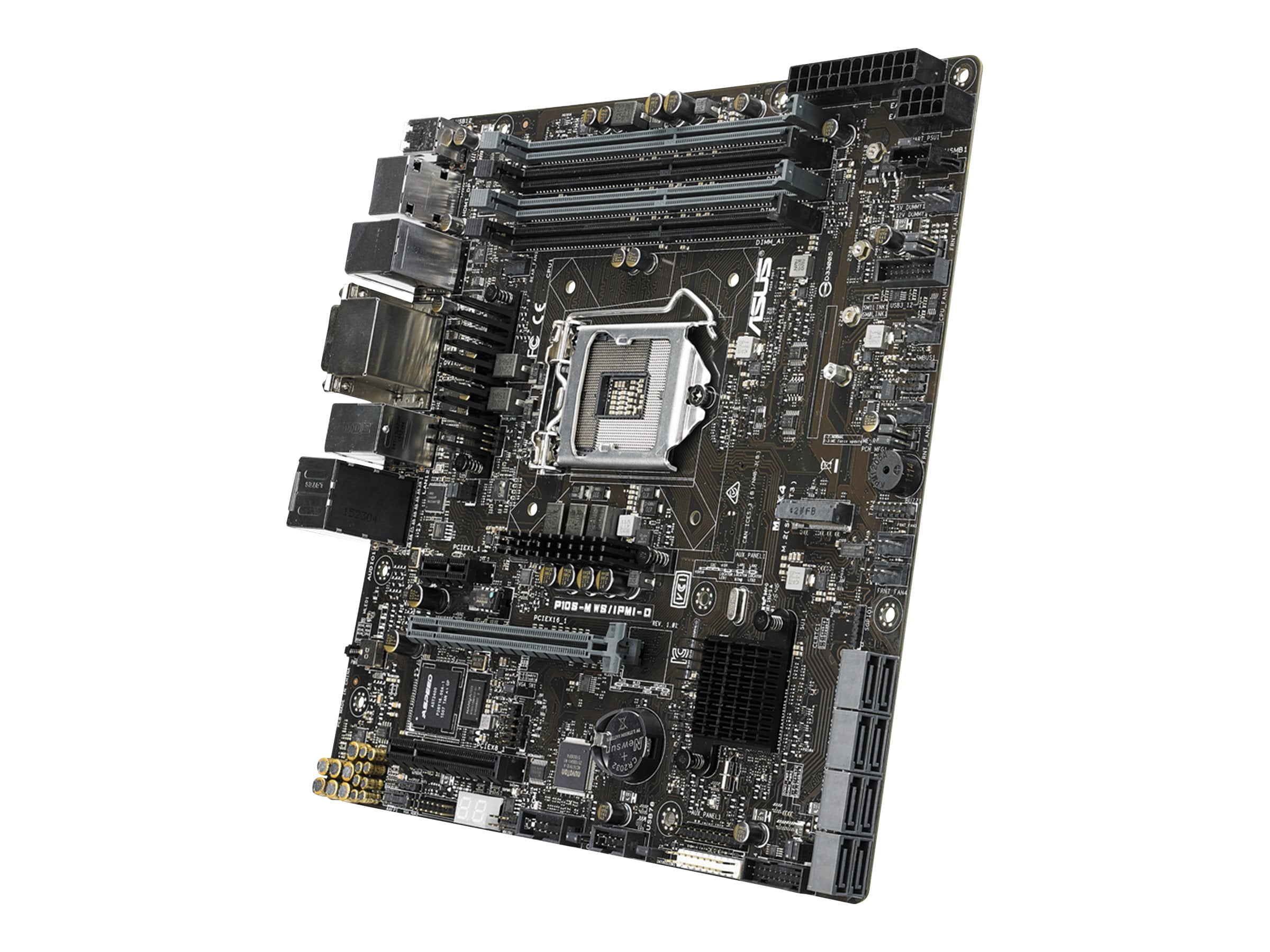 ASUS P10S-M WS/IPMI-O - Motherboard - micro ATX - LGA1151 Socket - C236 Chipset - USB 3.1 Gen 1 ...