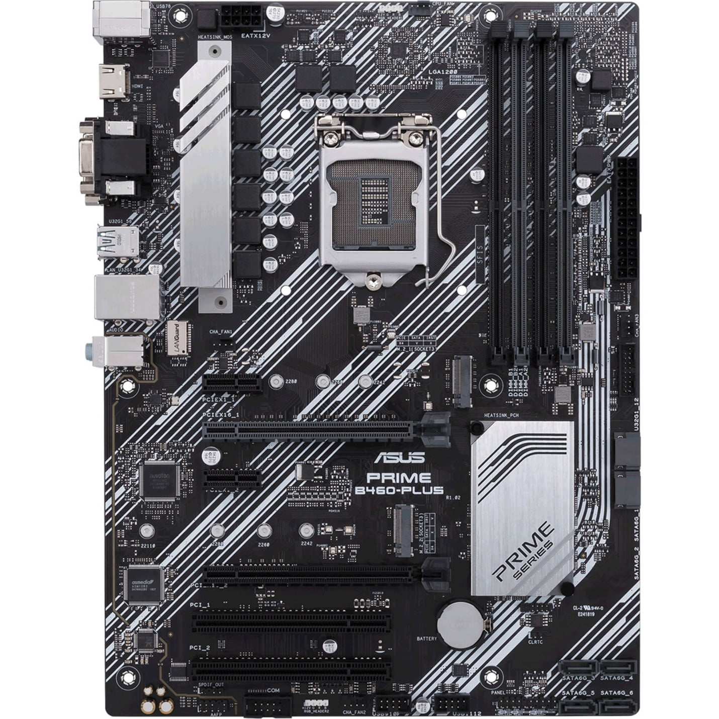 Asus Prime B460-PLUS Desktop Motherboard, Intel Chipset, Socket LGA ...