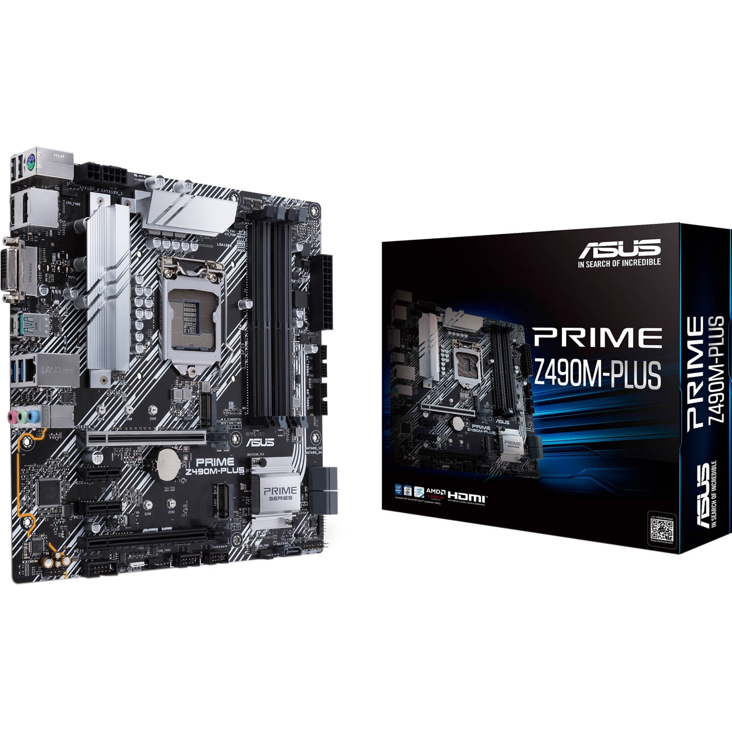 ASUS PRIME Z490M-PLUS Intel Z490 (LGA 1200) micro ATX motherboard with ...