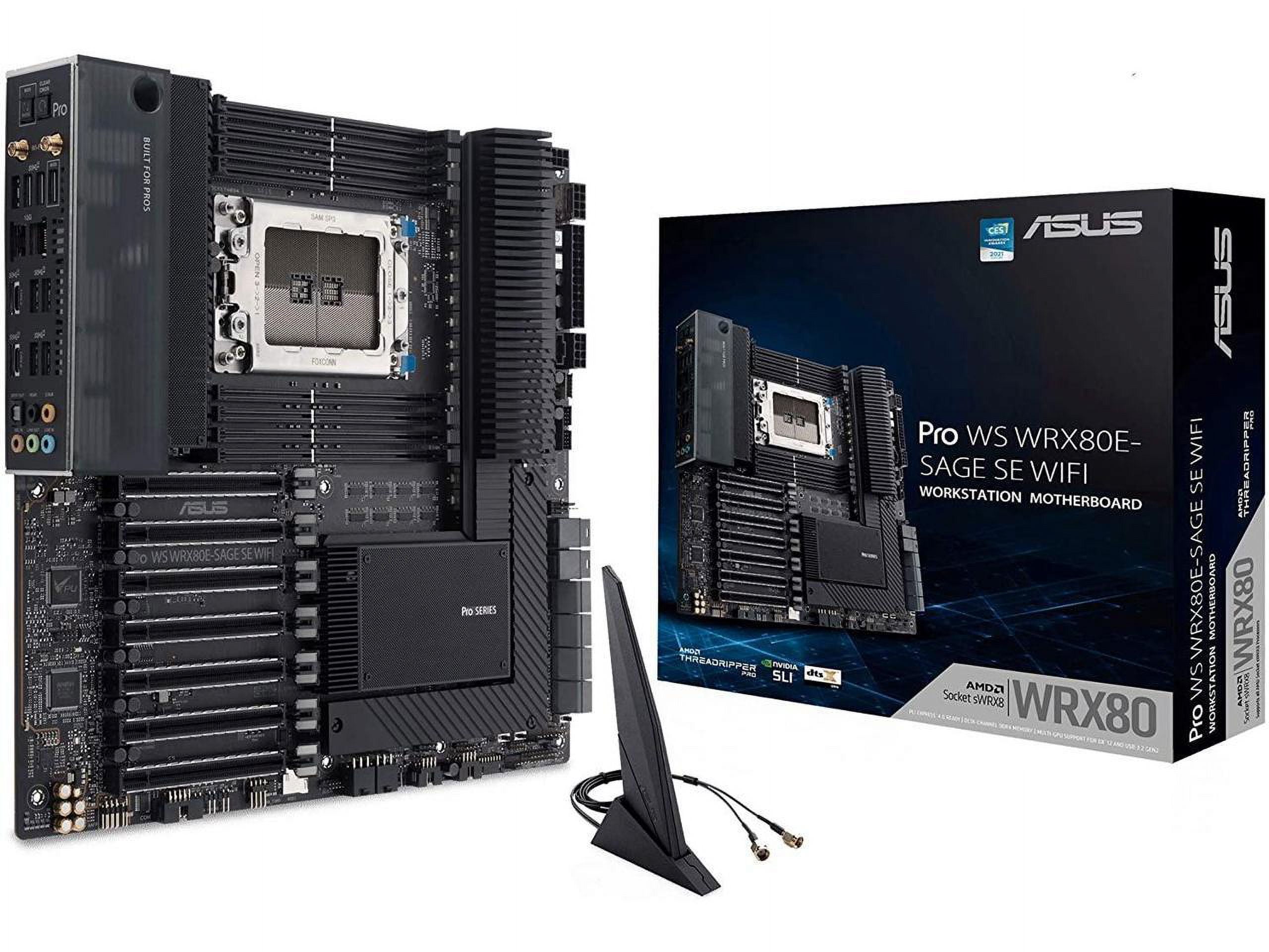 ASUS PRO WS WRX80E-SAGE WIF-SI R Server Motherboard, AMD WRX80 Ryzen ...