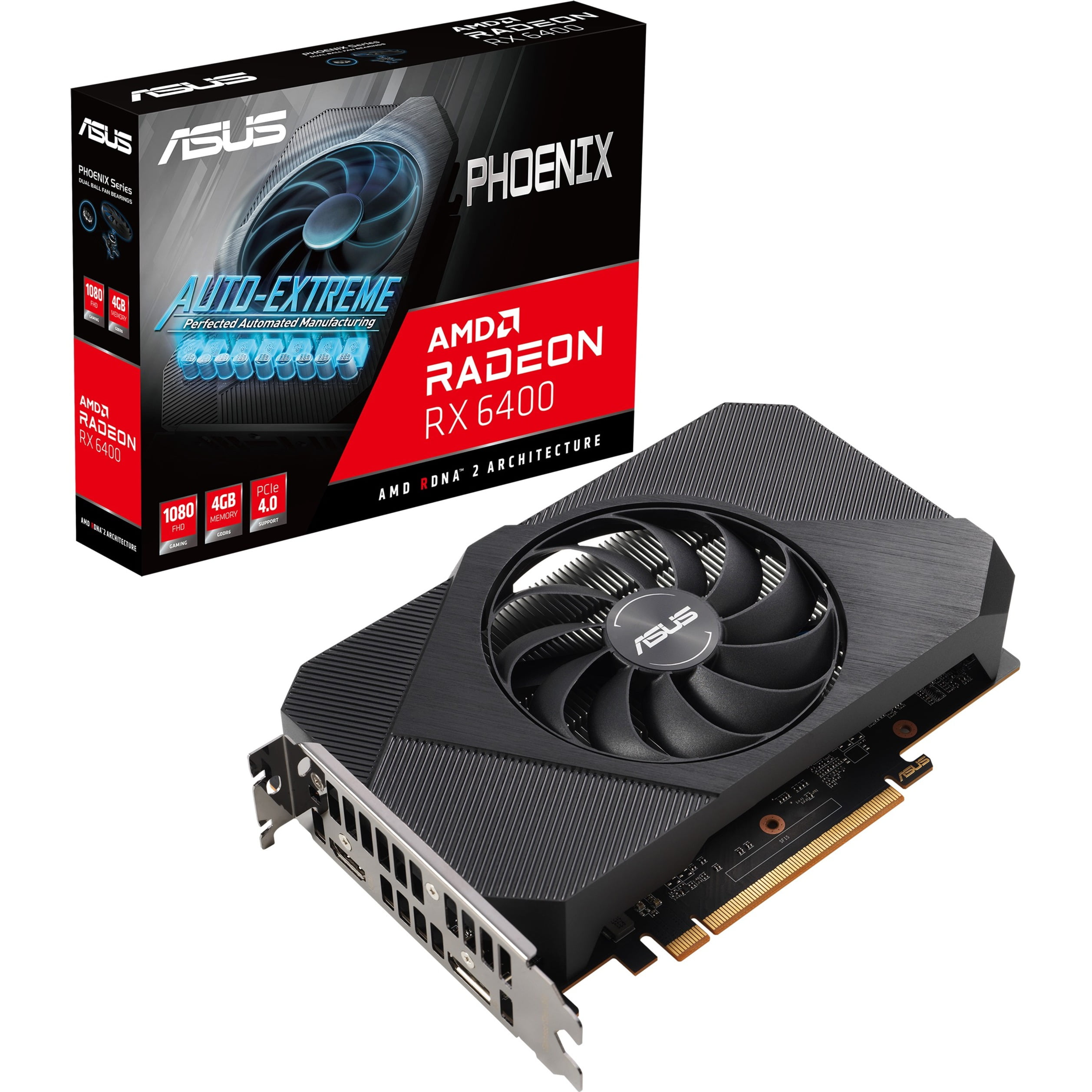 ASUS Phoenix Radeon RX 6400 - Graphics card - Radeon RX 6400 - 4 GB ...