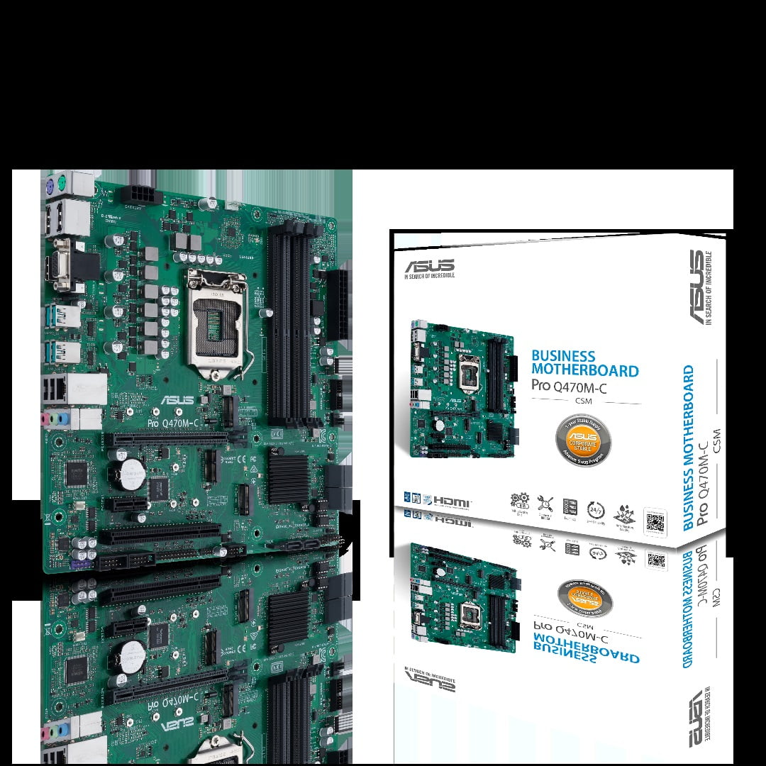 Asus Q470M-C/CSM Desktop Motherboard, Intel Chipset, Socket LGA-1200 ...