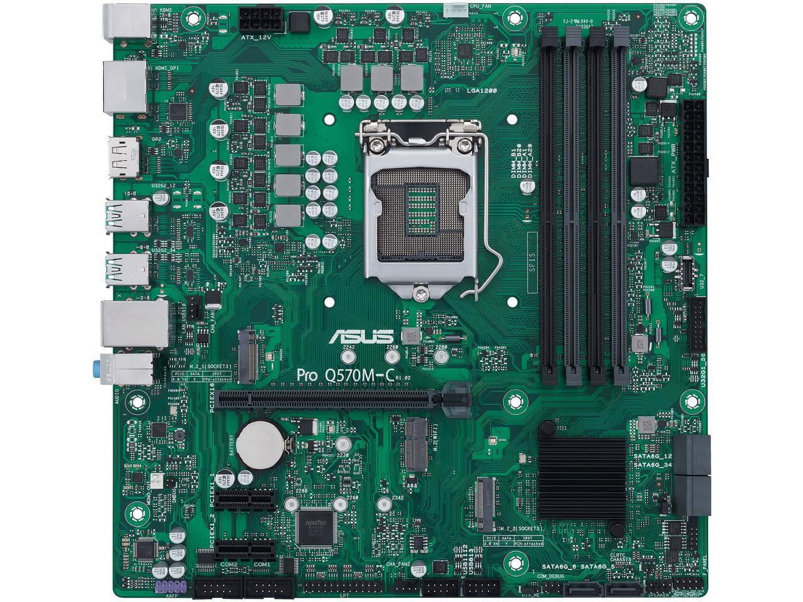 ASUS Pro Q570M-C/CSM LGA1200 (Intel 10th & 11th Gen) mATX Commercial ...