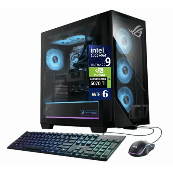 ASUS ROG G700 58L AI Gaming Desktop PC (Intel Ultra 9- 285K, Windows 11 Home 16GB GDDR7, 32GB ...