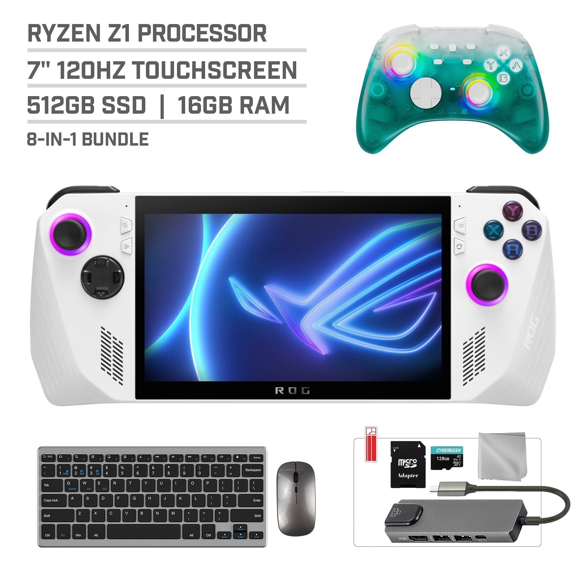 ASUS ROG Ally 512GB Gaming Handheld 7-inch Touchscreen 120Hz FHD 1080p ...