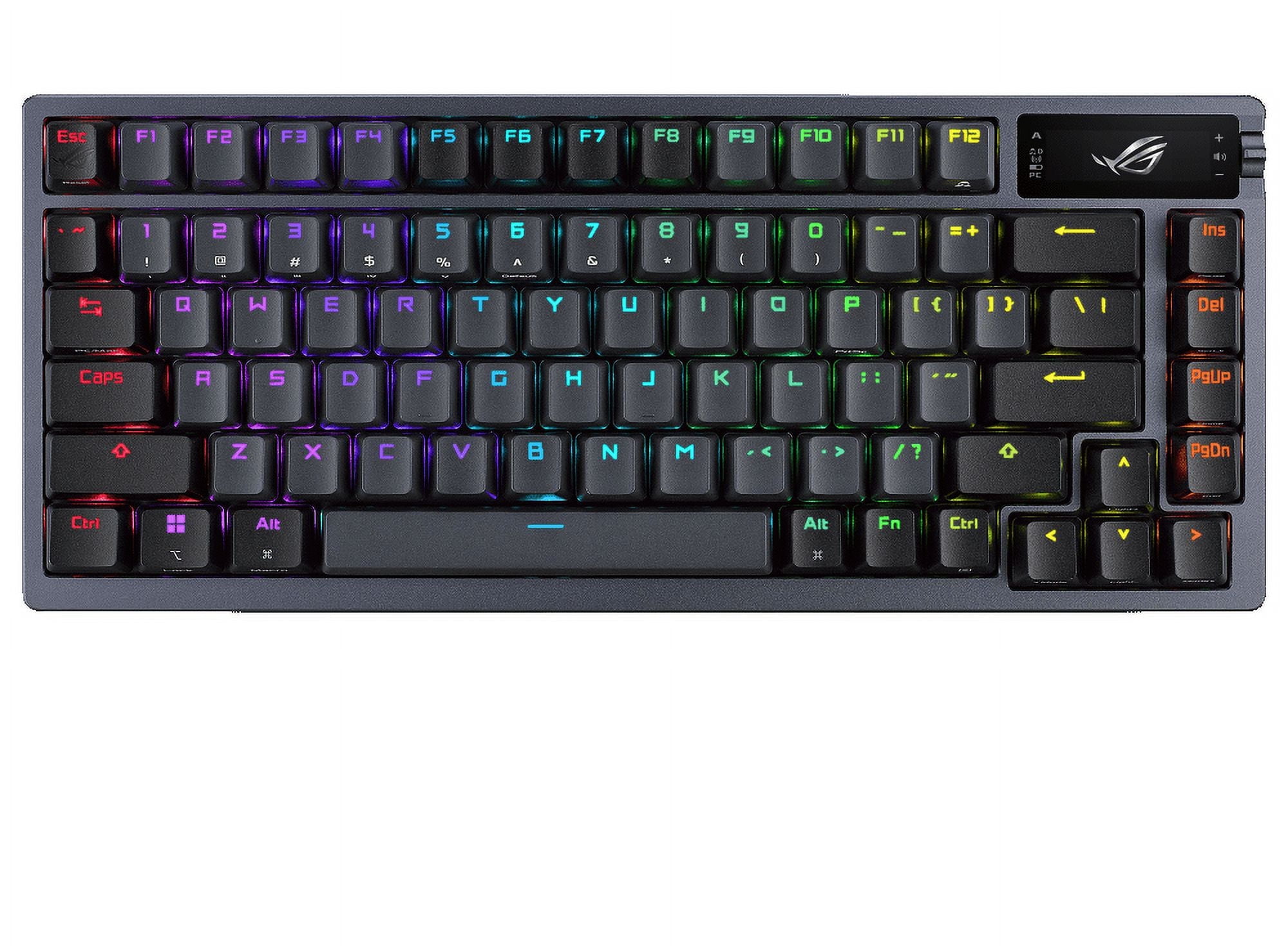 ASUS ROG Azoth 75 Wireless Gaming Keyboard, OLED Display, Gasket-Mount ...