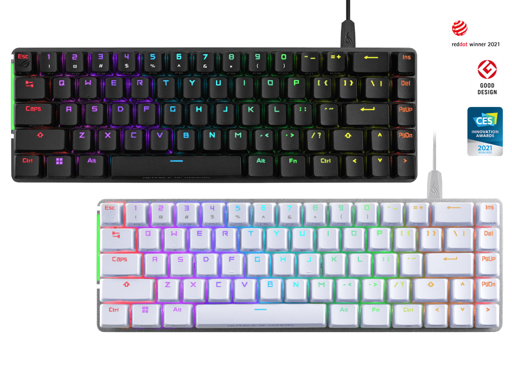 ASUS ROG Falchion Ace 65% RGB Compact Gaming Mechanical Keyboard, Lubed ...