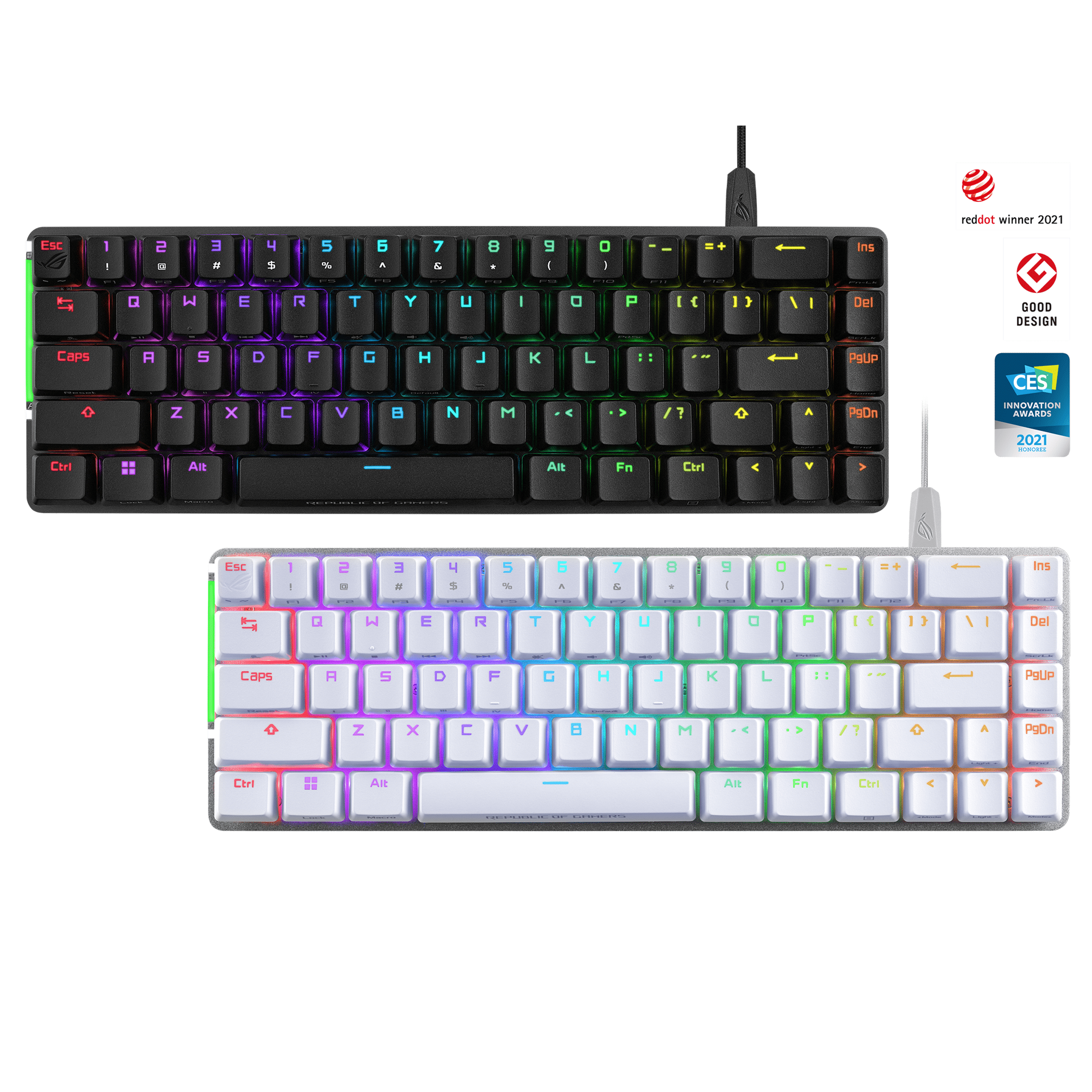 ASUS ROG Falchion Ace 65% RGB Compact Gaming Mechanical Keyboard, Lubed ...