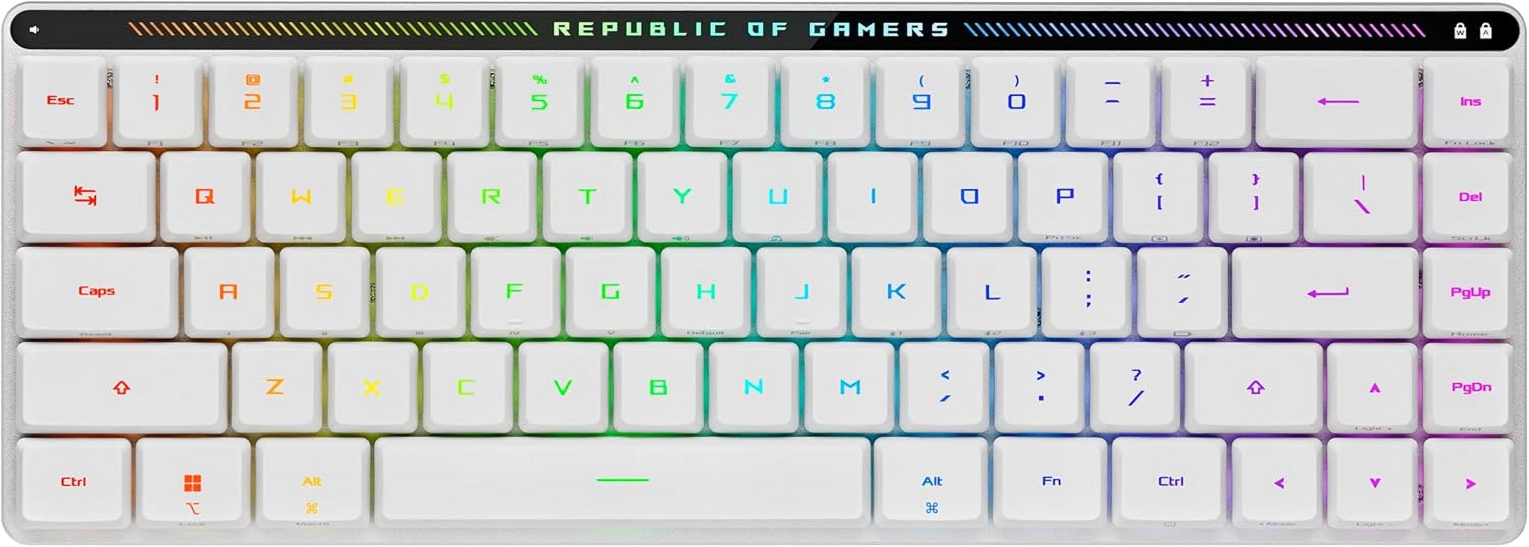 ASUS ROG Falchion RX Low Profile 65% Wireless Gaming Keyboard with ROG ...